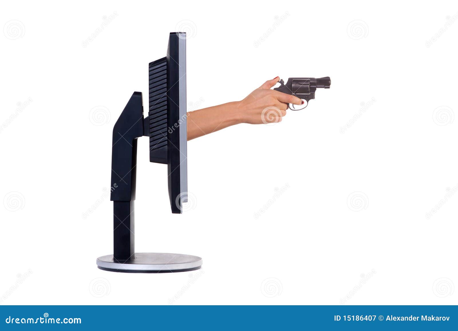 Computer Gun Hand Monitor Thumb Stock Photos - Free & Royalty-Free ...