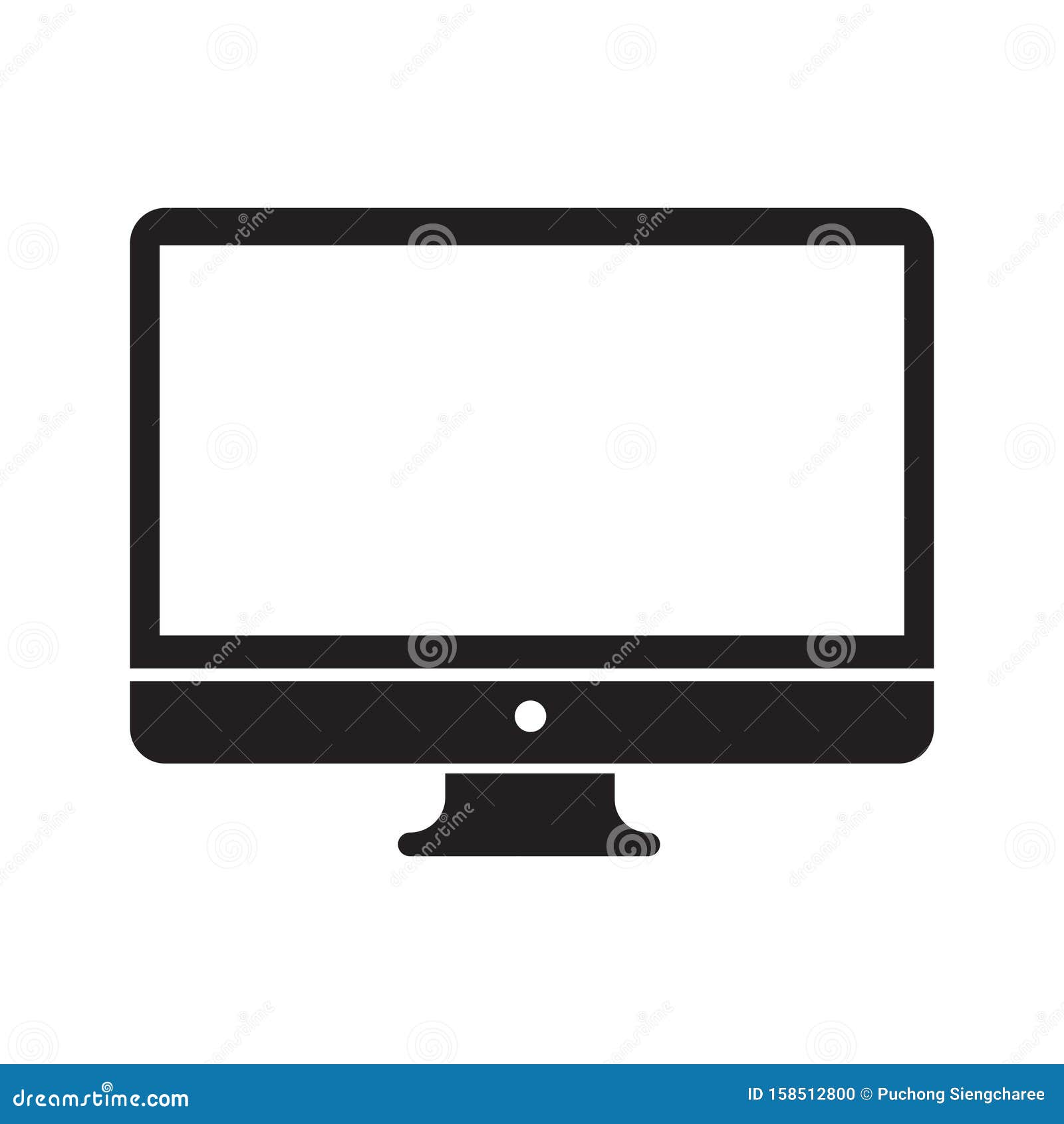 Computer Monitor Decktop Creative Vector Illustration.Computer Display ...