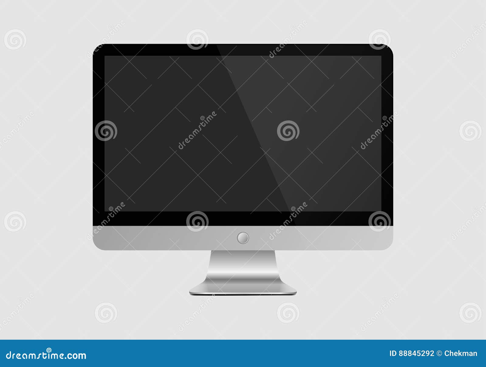Computer Monitor Display Isolated. Vector Illustration Stock ...