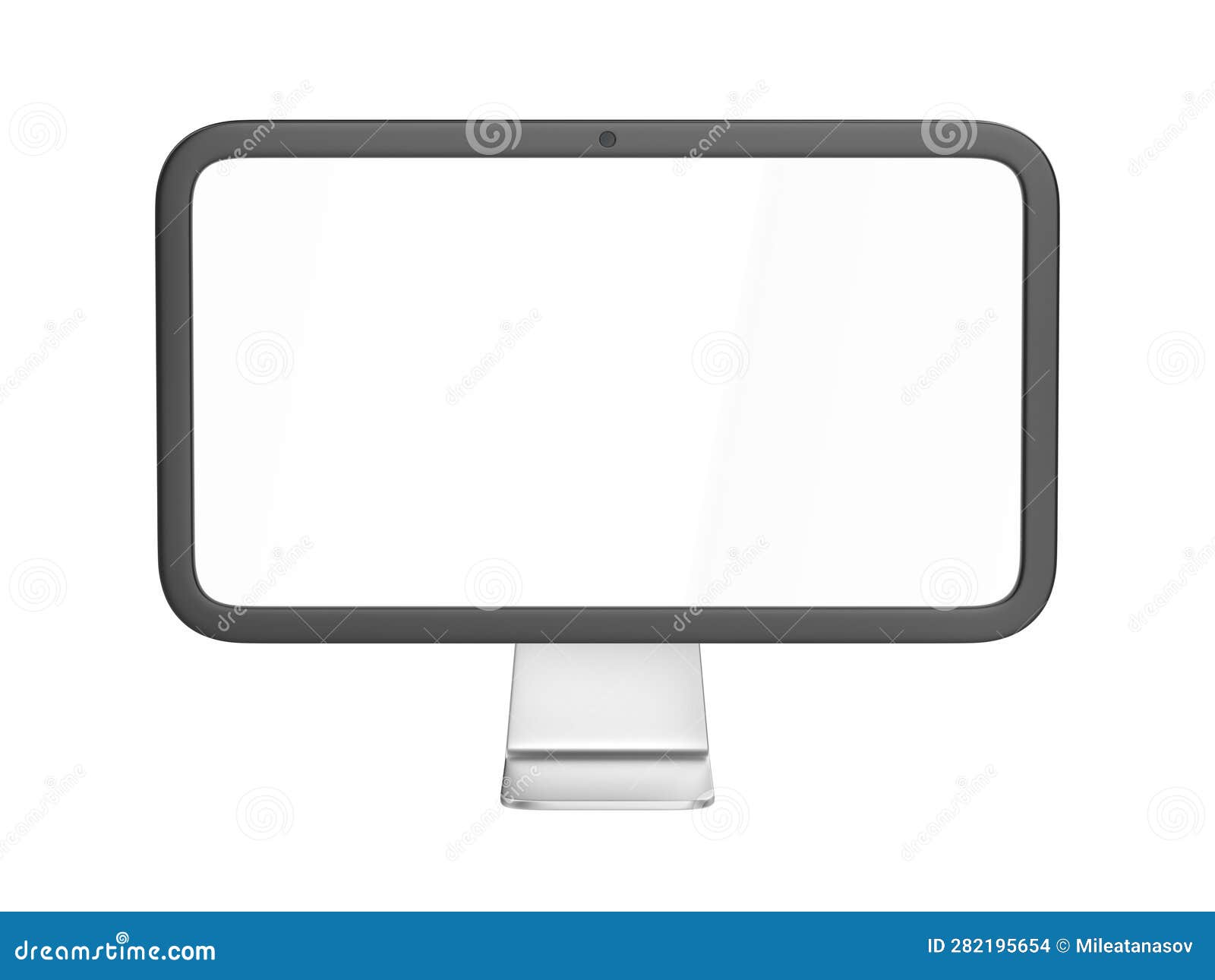 Computer Monitor with Empty Screen Stock Illustration - Illustration of ...