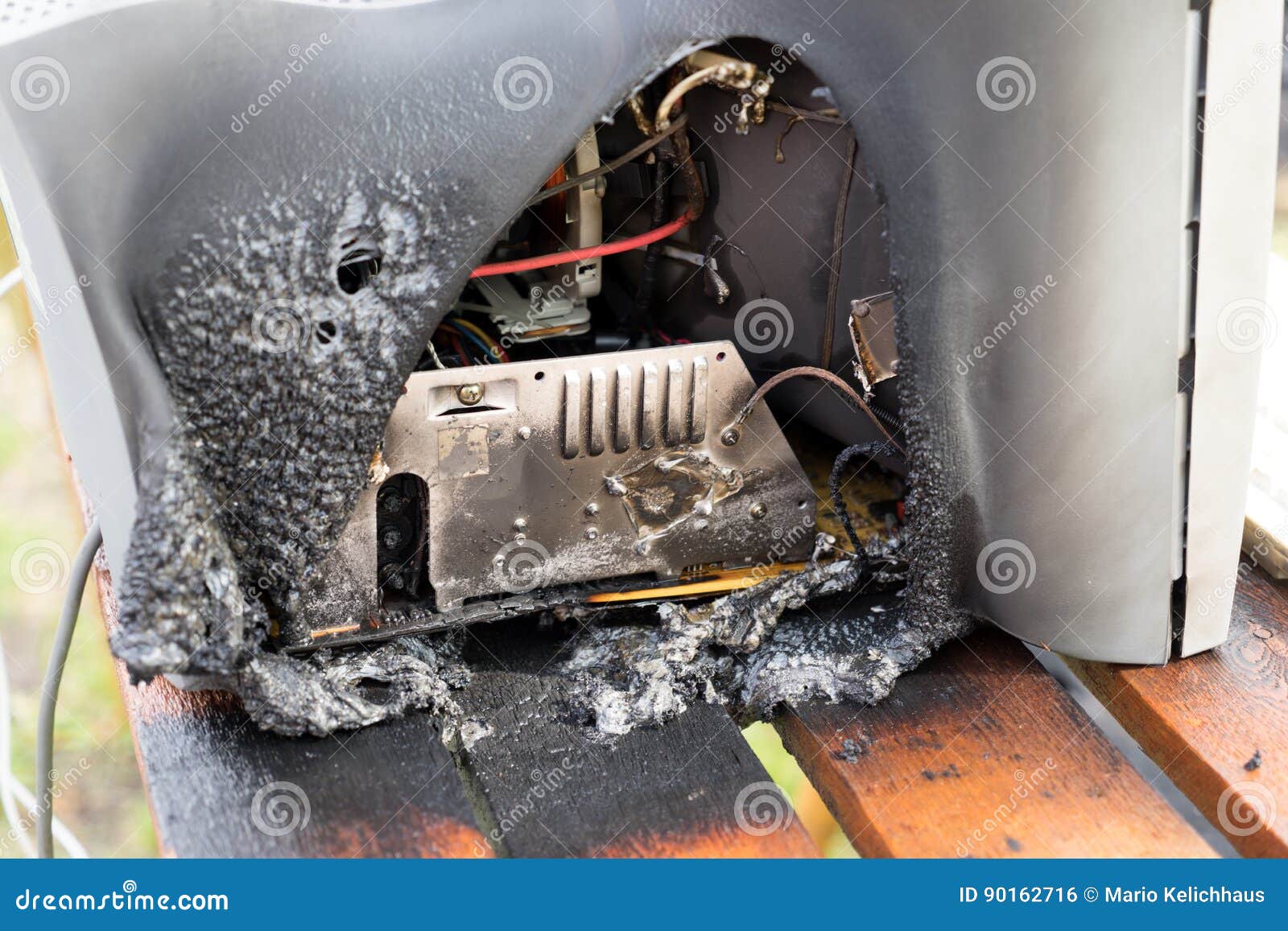 Computer Monitor stock photo. Image of burned, destroyed - 90162716