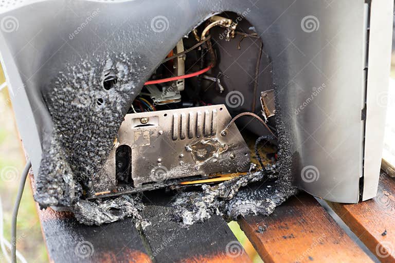Computer Monitor stock photo. Image of burned, destroyed - 90162716