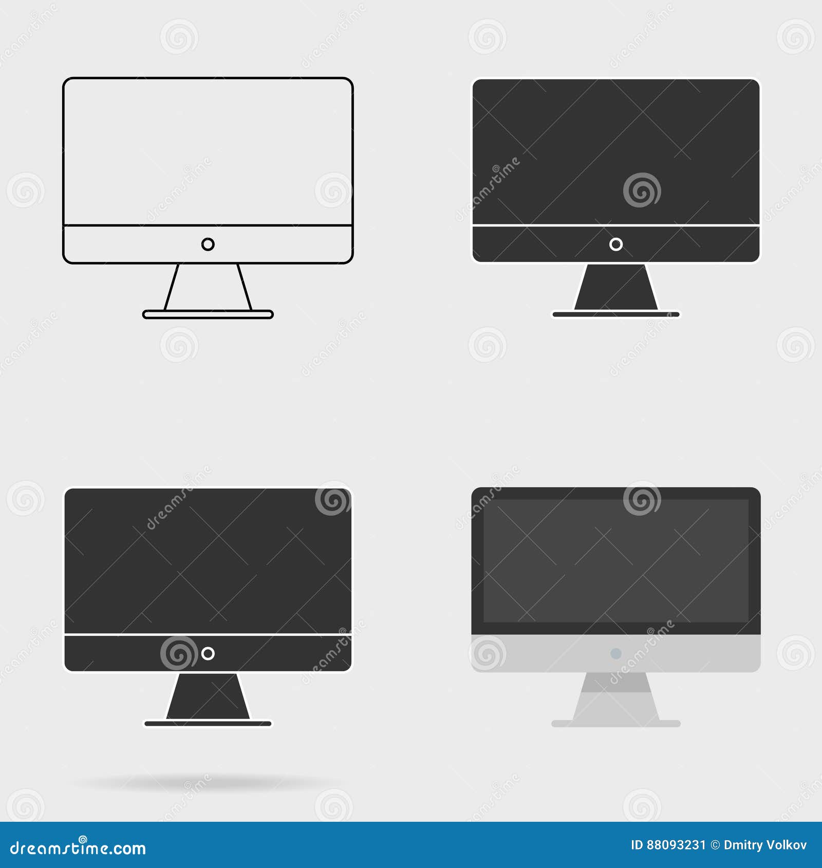 Computer monitor stock illustration. Illustration of network - 88093231