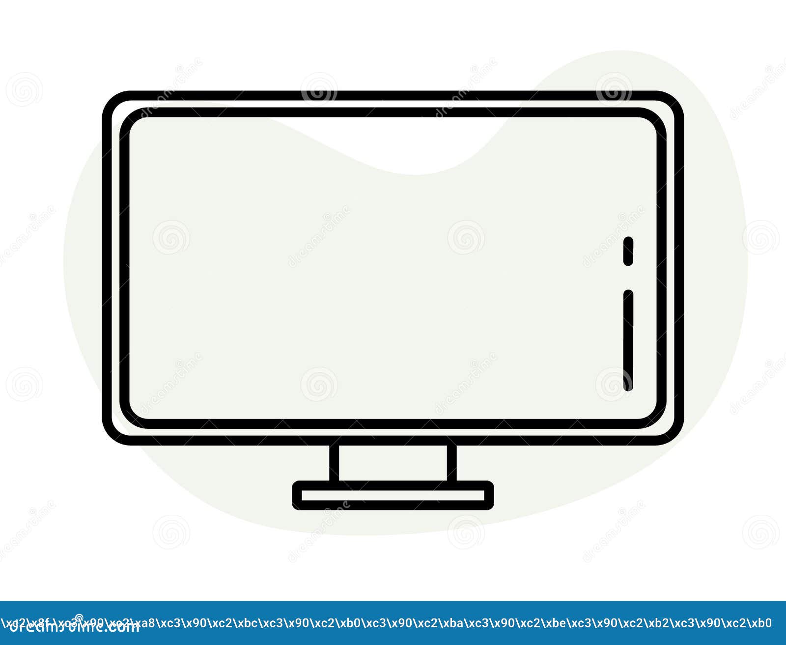 Computer Monitor Flat Hand-drawn Doodle Vector Illustration Stock ...