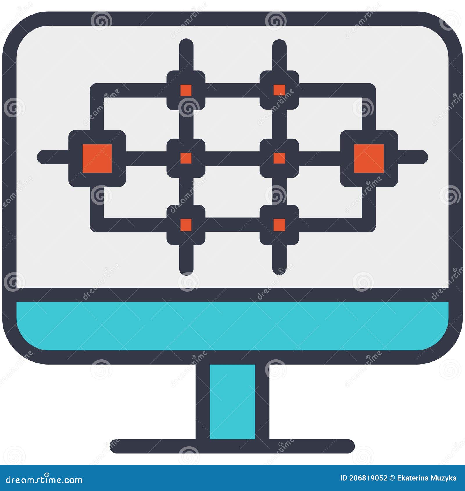Computer And Internet Service Programming And Coding Icon Stock