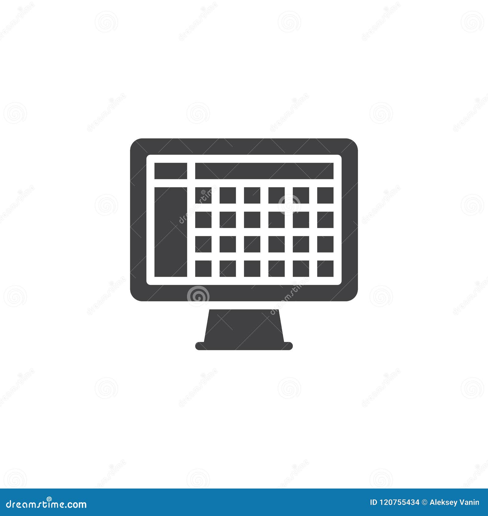 Computer Monitor with Folders Vector Icon Stock Vector - Illustration ... Computer Monitor with Folders Vector Icon Stock Vector - Illustration ...
