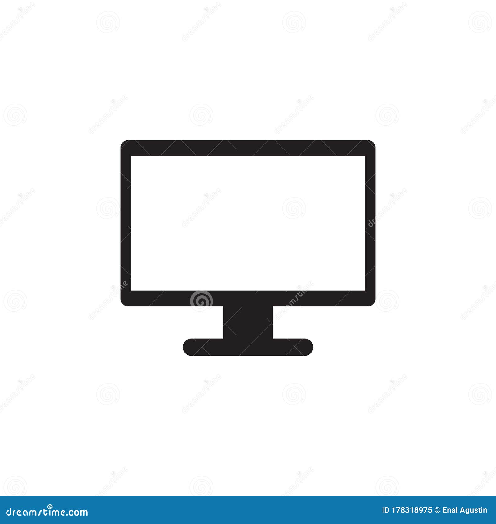 Computer Monitor Icon Logo Design Template Stock Vector - Illustration ...