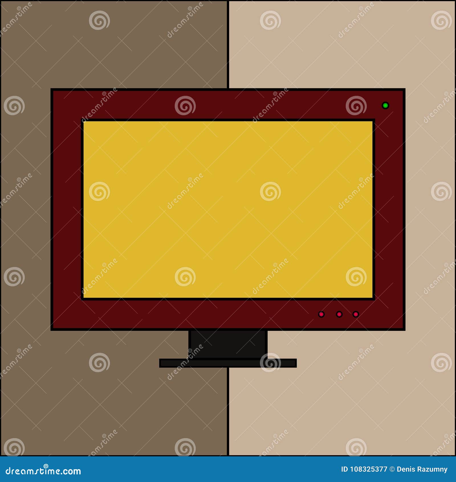 Computer Monitor Icon. PC Desktop Display Symbol Stock Illustration ...