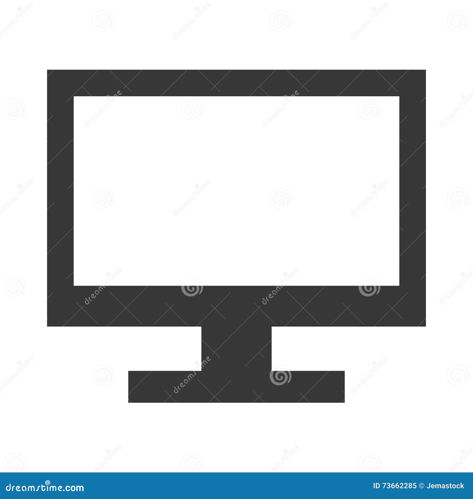 Computer monitor icon stock illustration. Illustration of computer ...