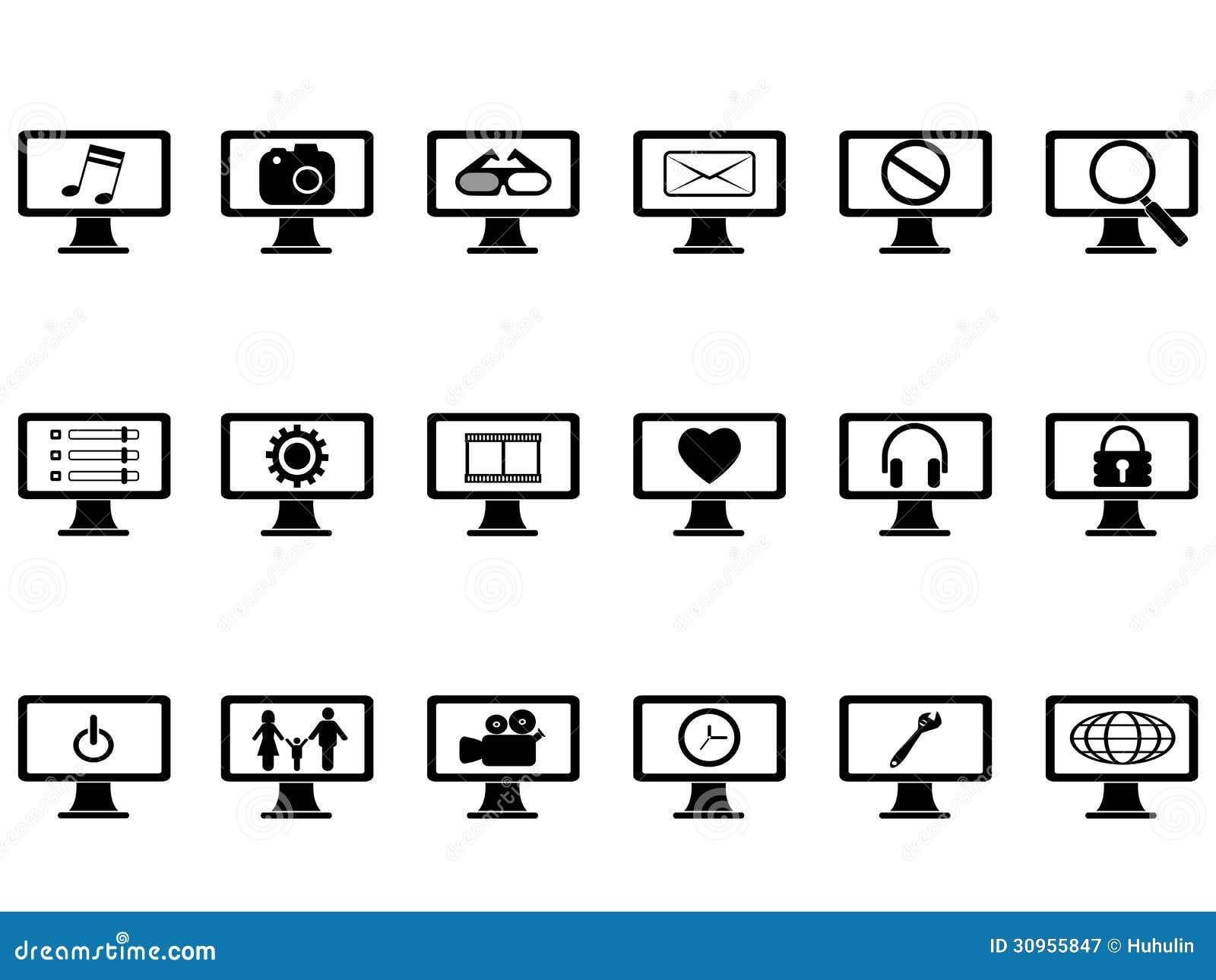 Monitor Icons Stock Illustrations – 52,464 Monitor Icons Stock ...