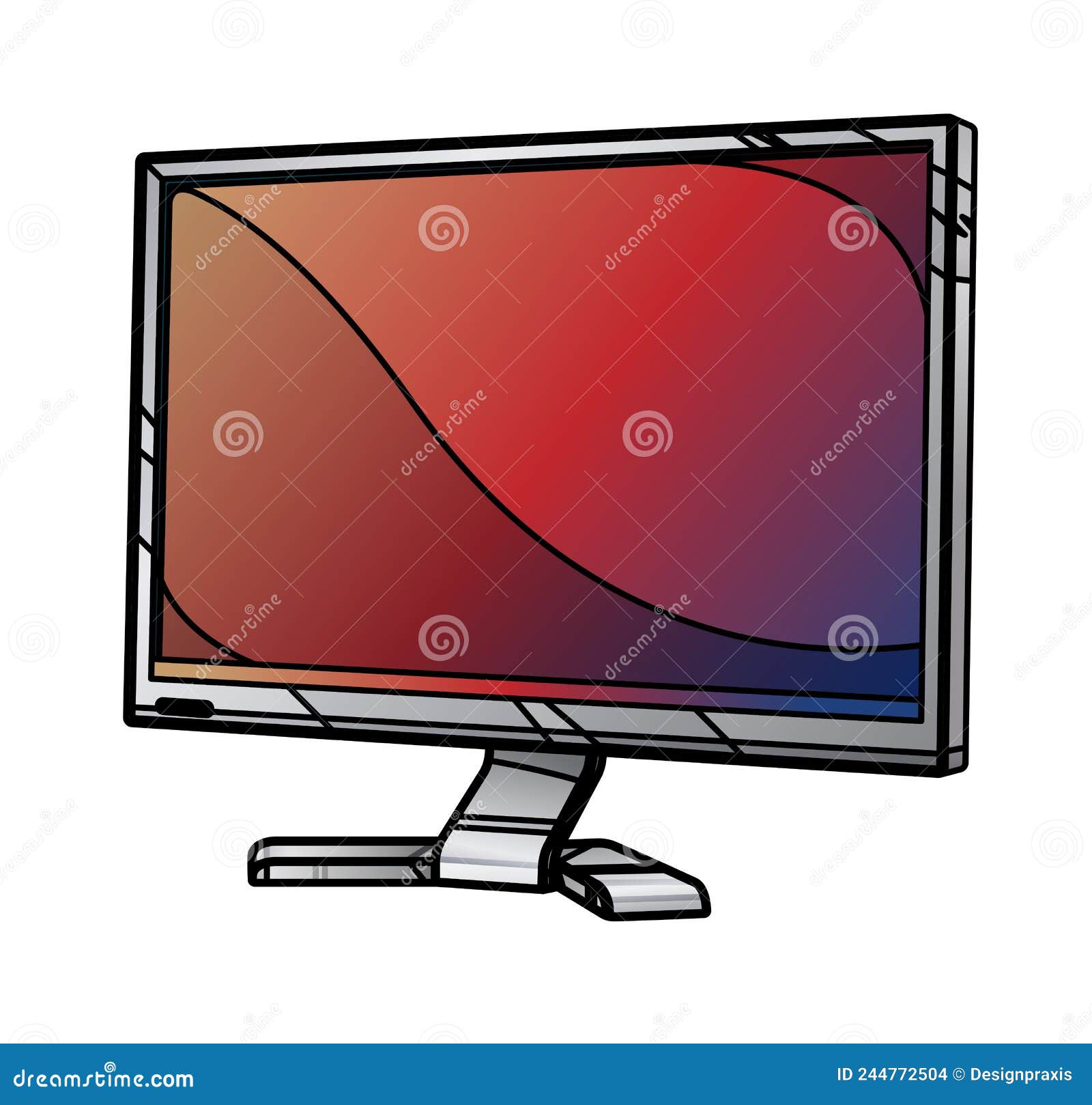 Computer Monitor - Illustration Stock Vector - Illustration of computer ...