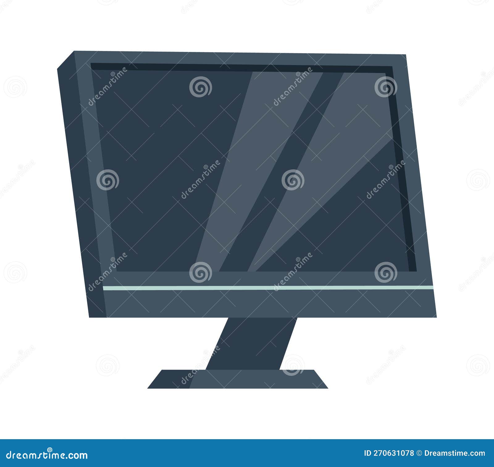 Computer Monitor Illustration Electronic Device Element Stock Vector ...