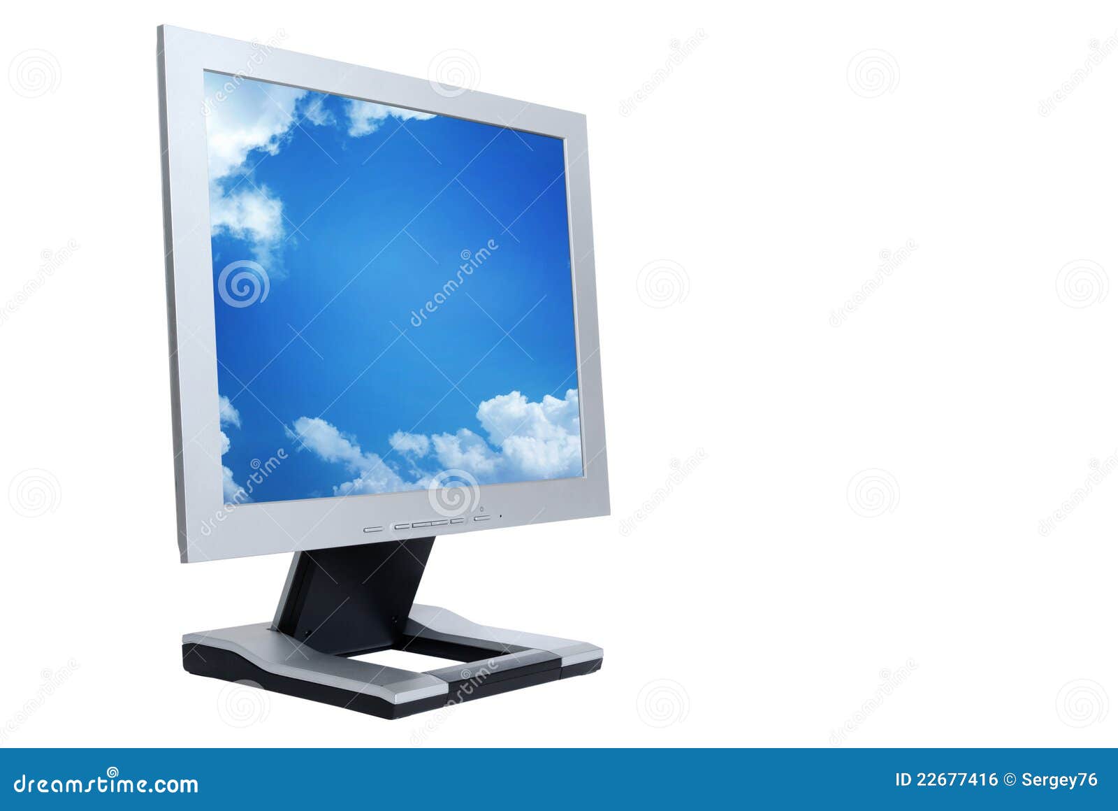 Computer monitor isolated stock photo. Image of object - 22677416