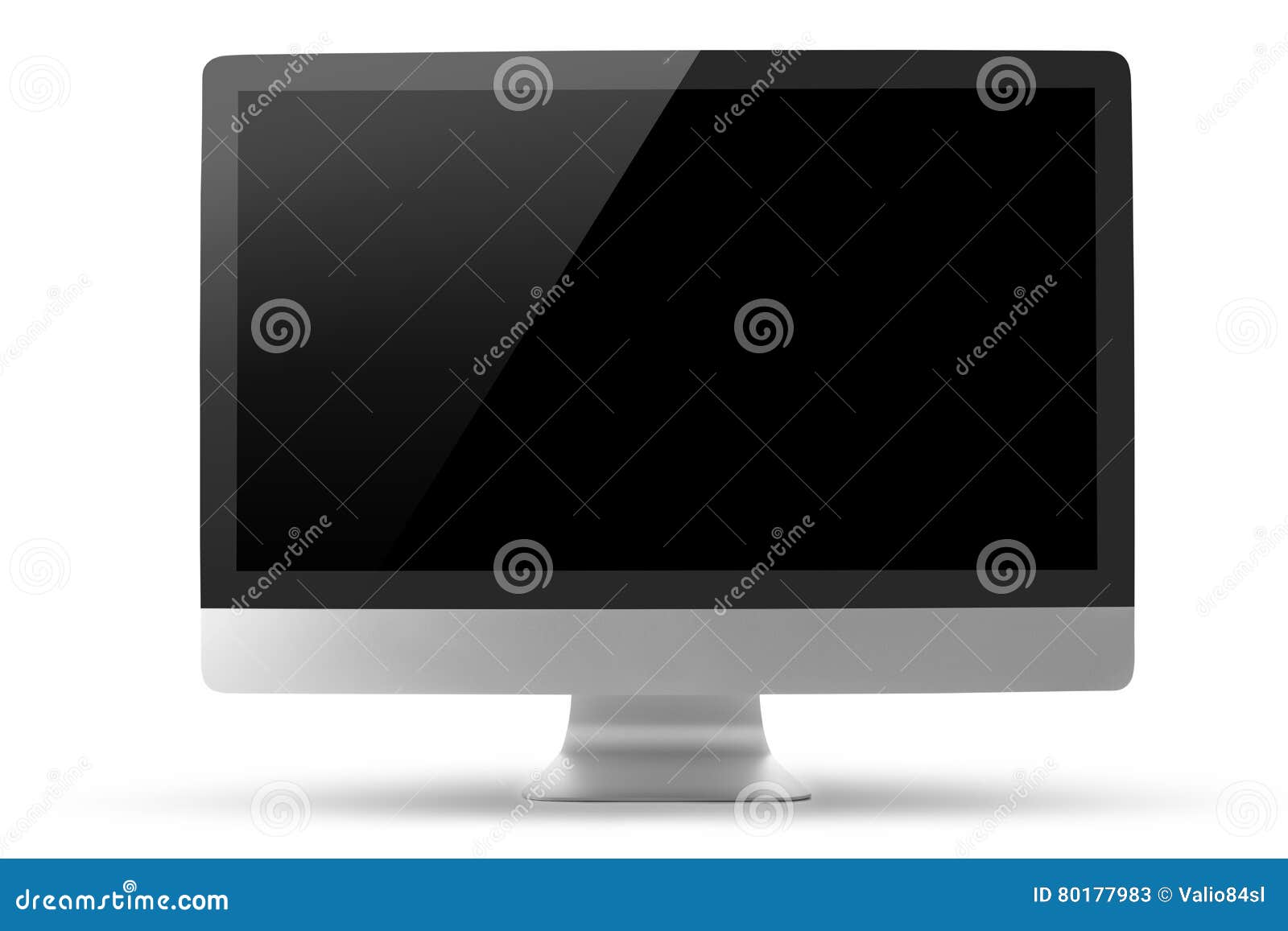 Computer Monitor Isolated on White with Clipping Path Stock Image ...
