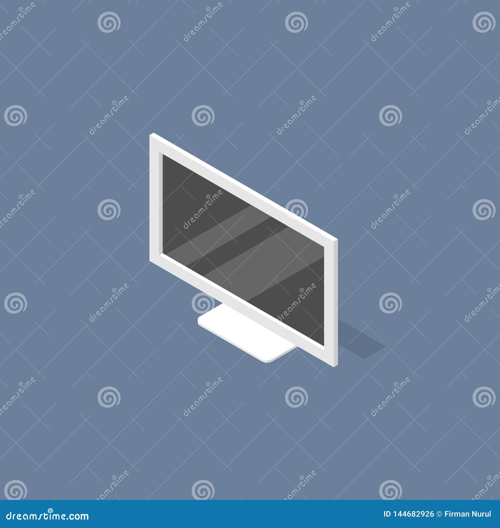 Computer Monitor Isometric Flat Design Vector Stock Vector ...