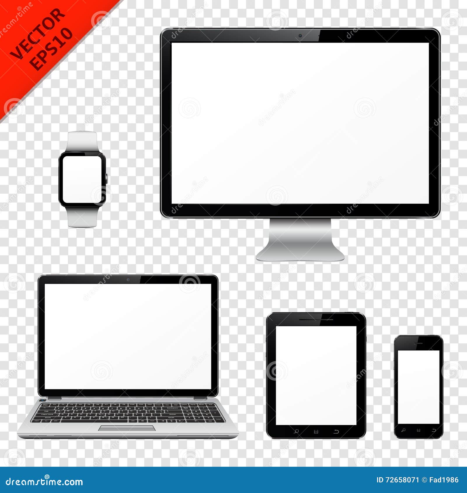 Computer Monitor, Laptop, Tablet Pc, Mobile Phone and Smart Watch with ... Computer Monitor, Laptop, Tablet Pc, Mobile Phone and Smart Watch with ...