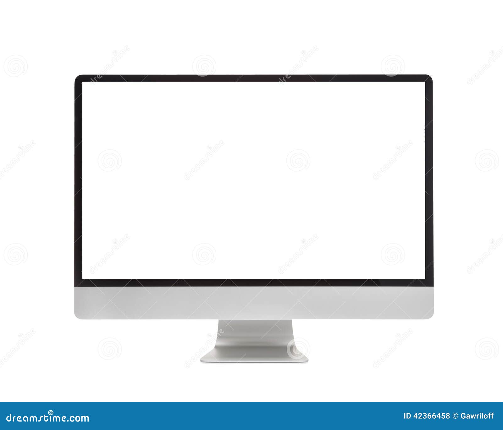 Computer Monitor, Like Mac with Blank Screen. Stock Photo - Image of ...