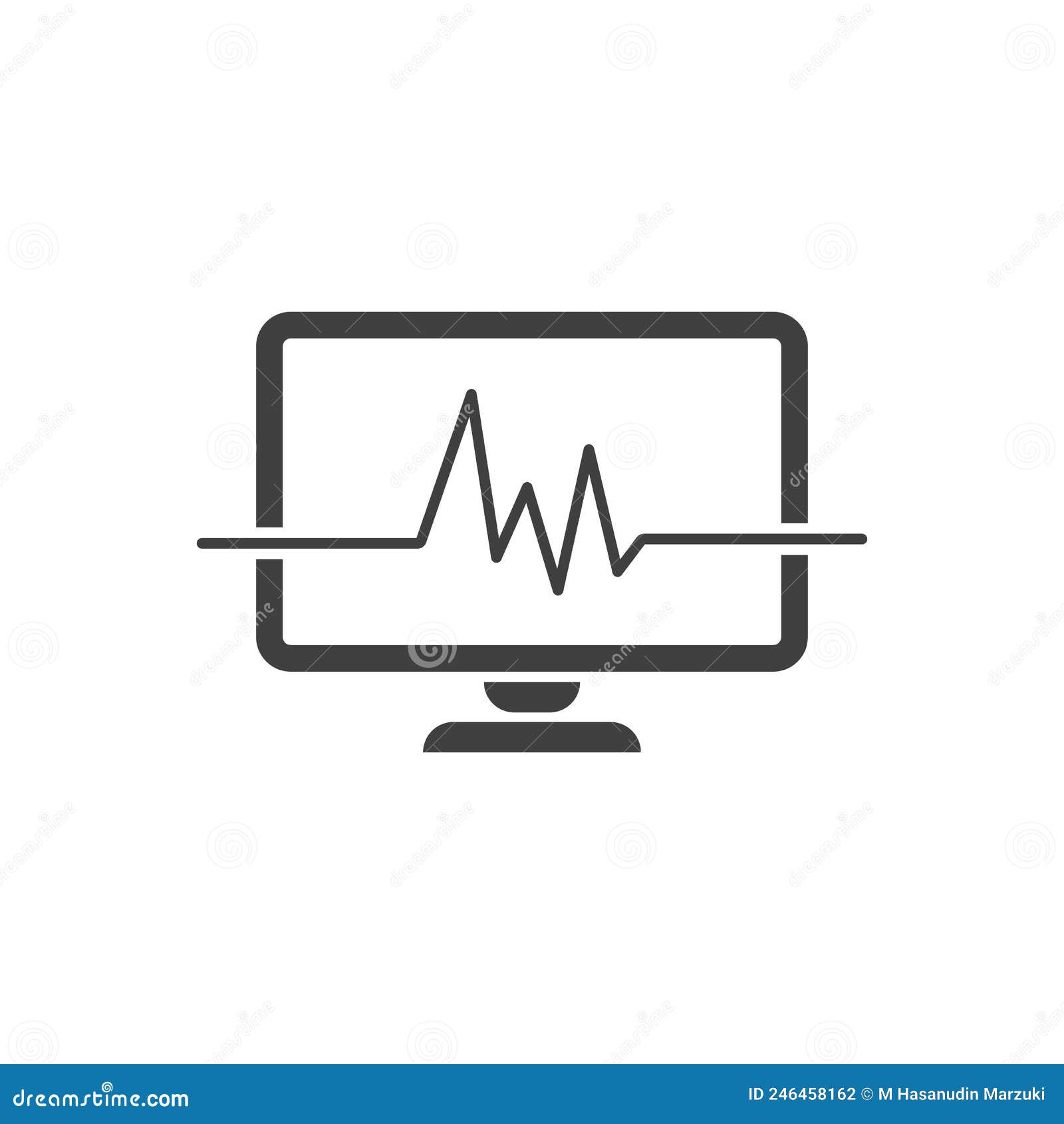 Computer Monitor Logo Vector Stock Vector - Illustration of network ...
