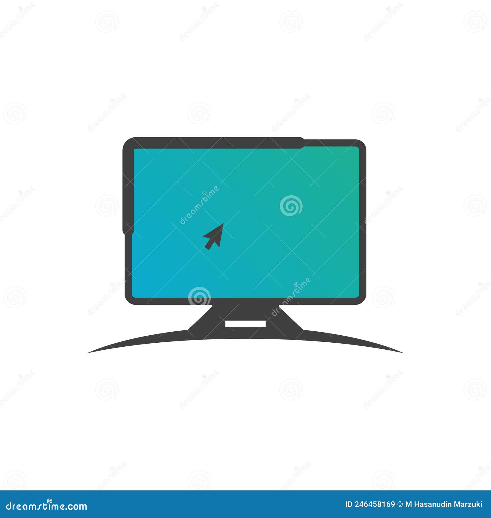 Computer Monitor Logo Vector Stock Vector - Illustration of game ...