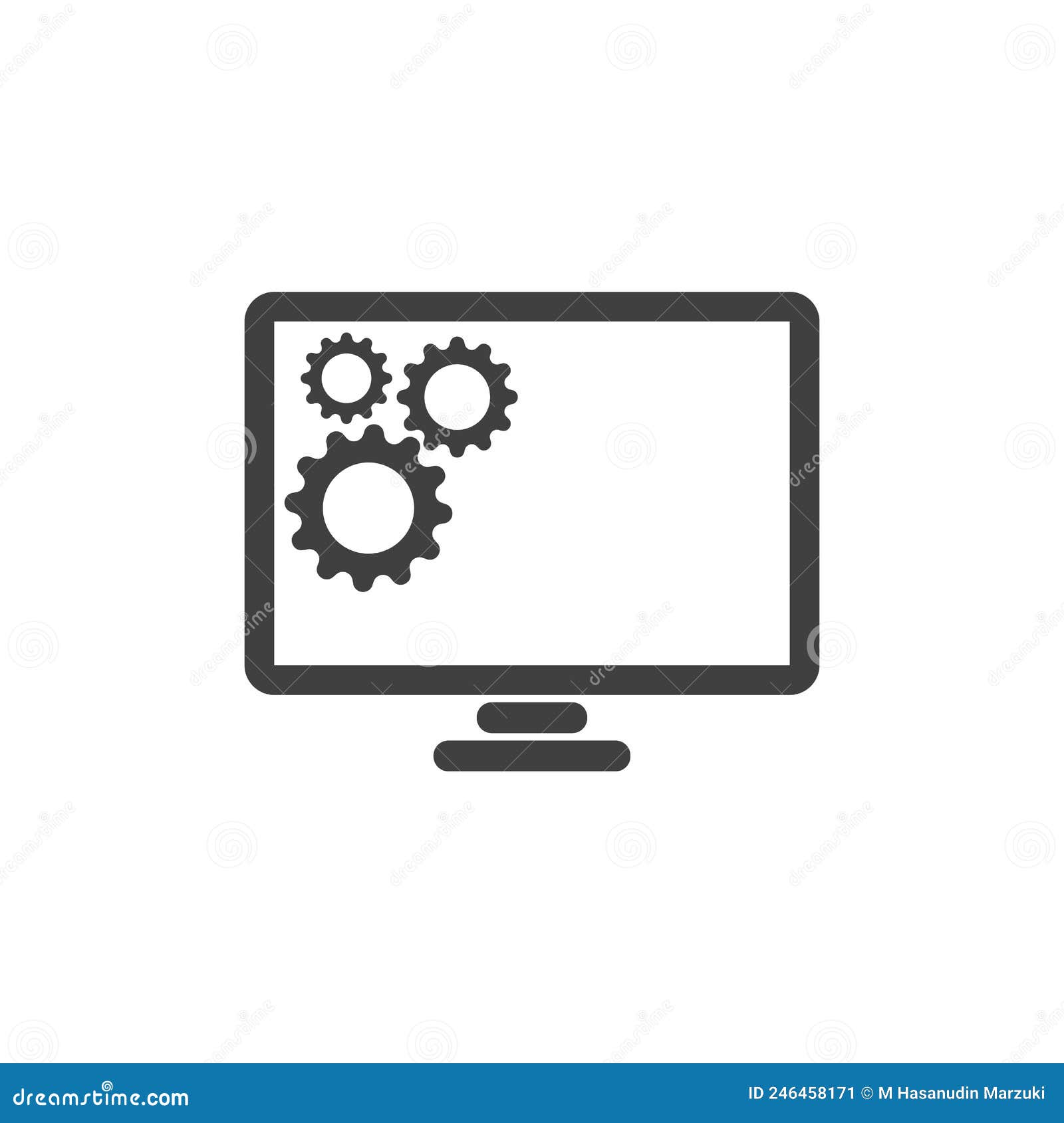 Computer Monitor Logo Vector Stock Vector - Illustration of laptop ...