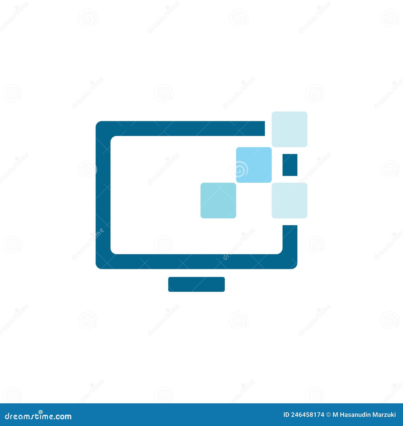 Computer Monitor Logo Vector Stock Vector - Illustration of concept ...