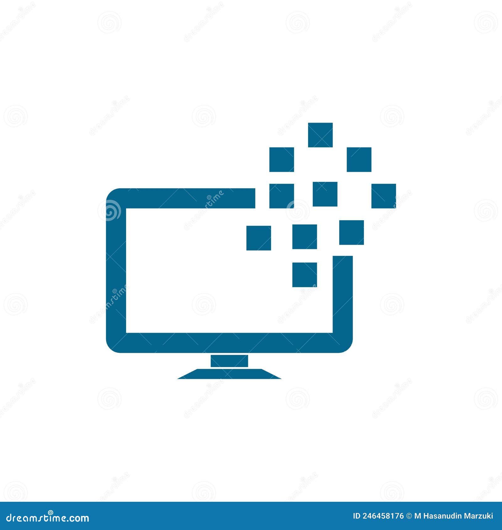 Computer Monitor Logo Vector Stock Vector - Illustration of graphic ...