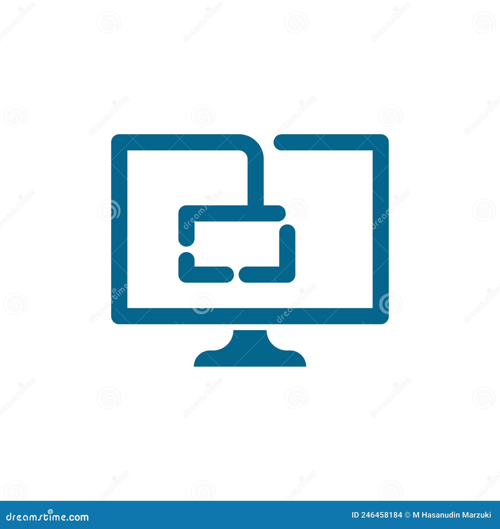 Computer Monitor Logo Vector Stock Vector - Illustration of modern ...