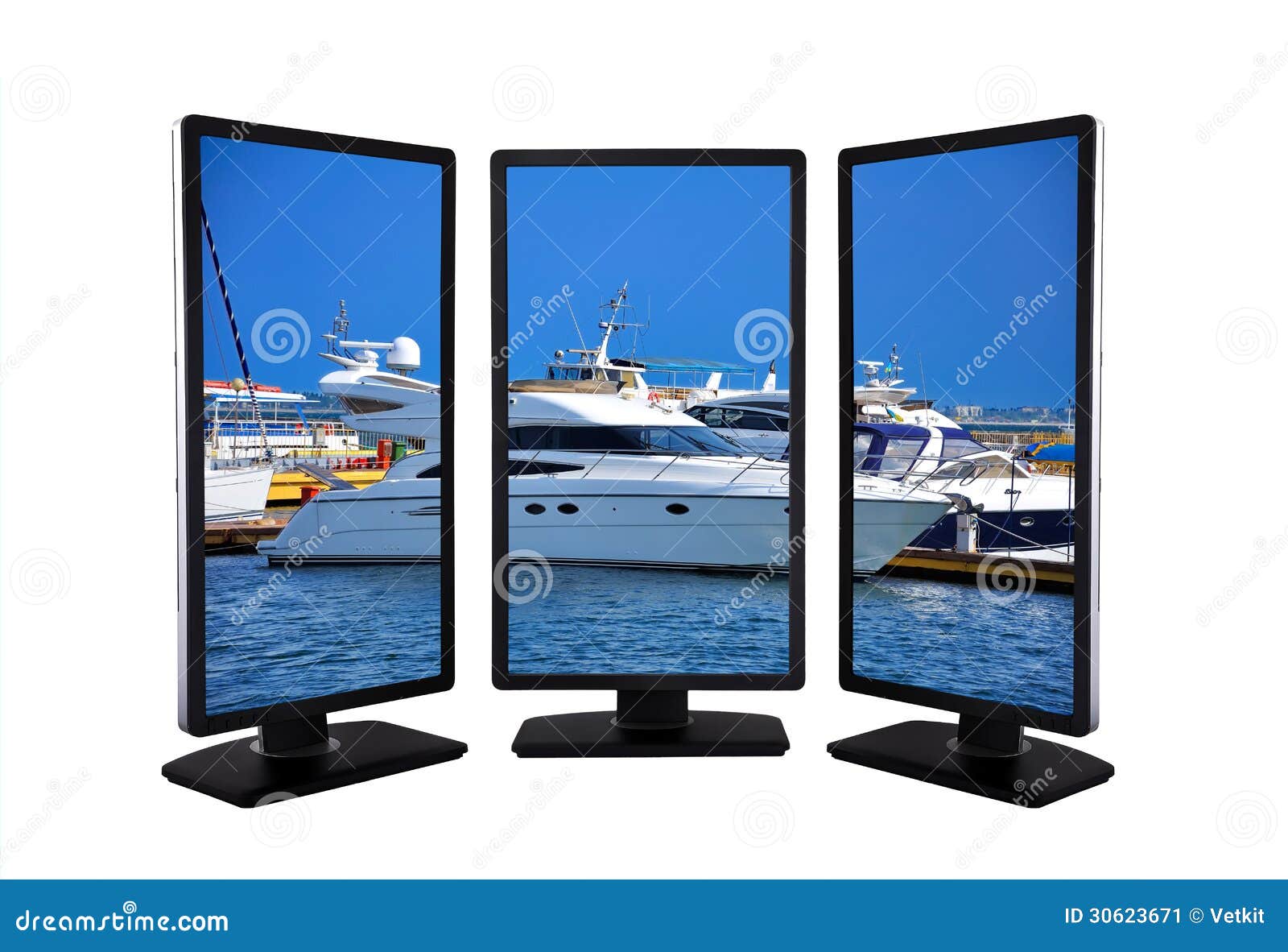 Computer monitor stock image. Image of sailboat, boats - 30623671