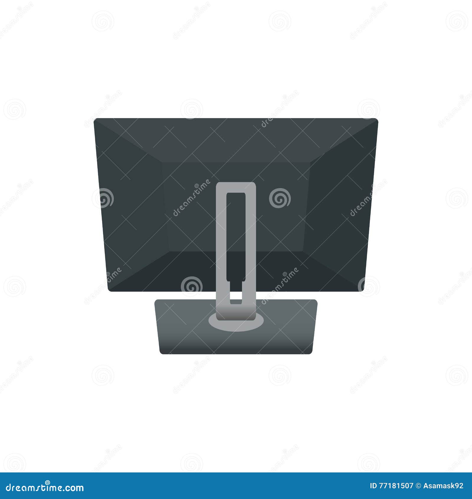 Computer Monitor Notebook Laptop, Television Backside. Icon Vector ...