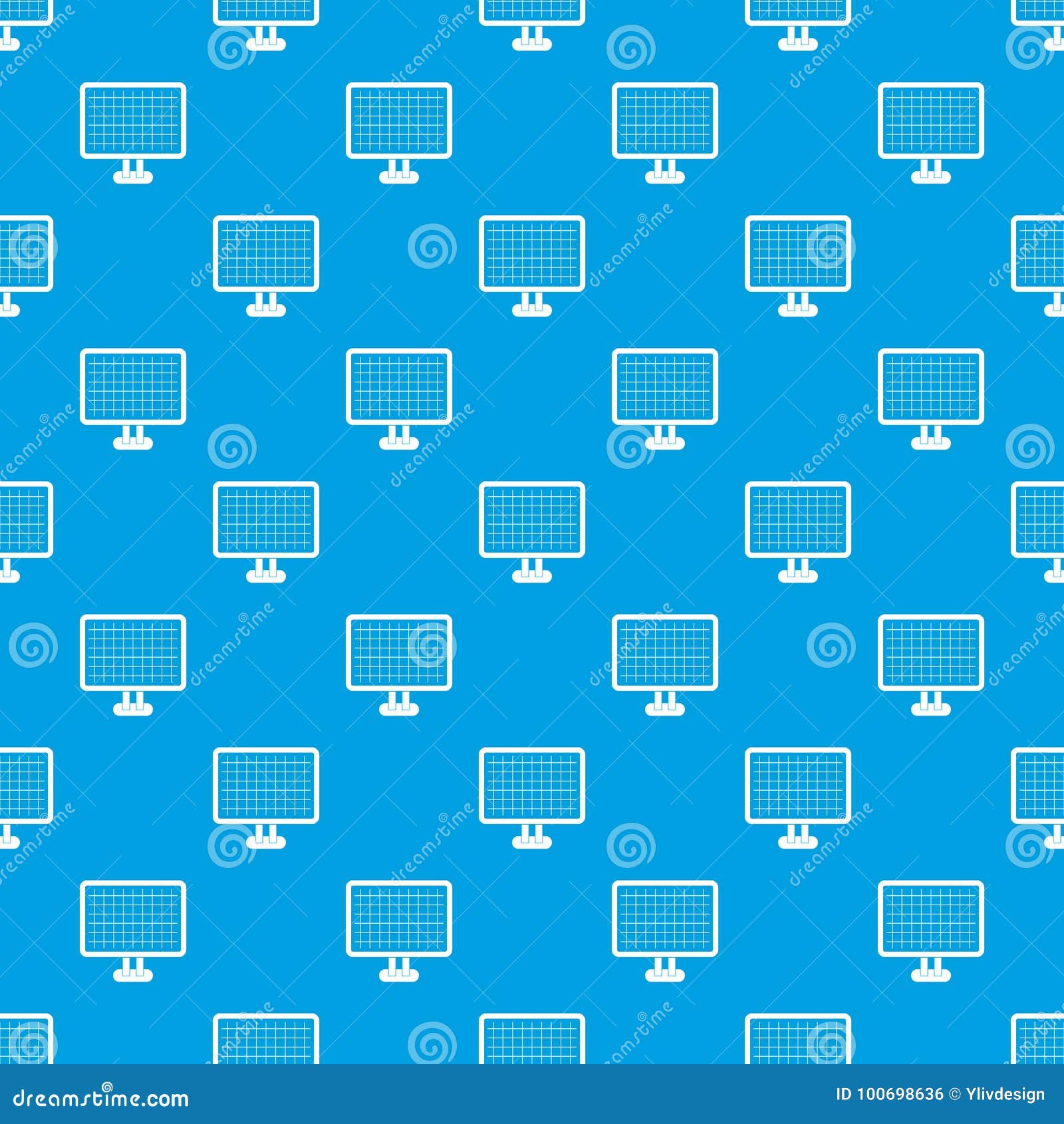Computer Monitor Pattern Seamless Blue Stock Vector - Illustration of ...