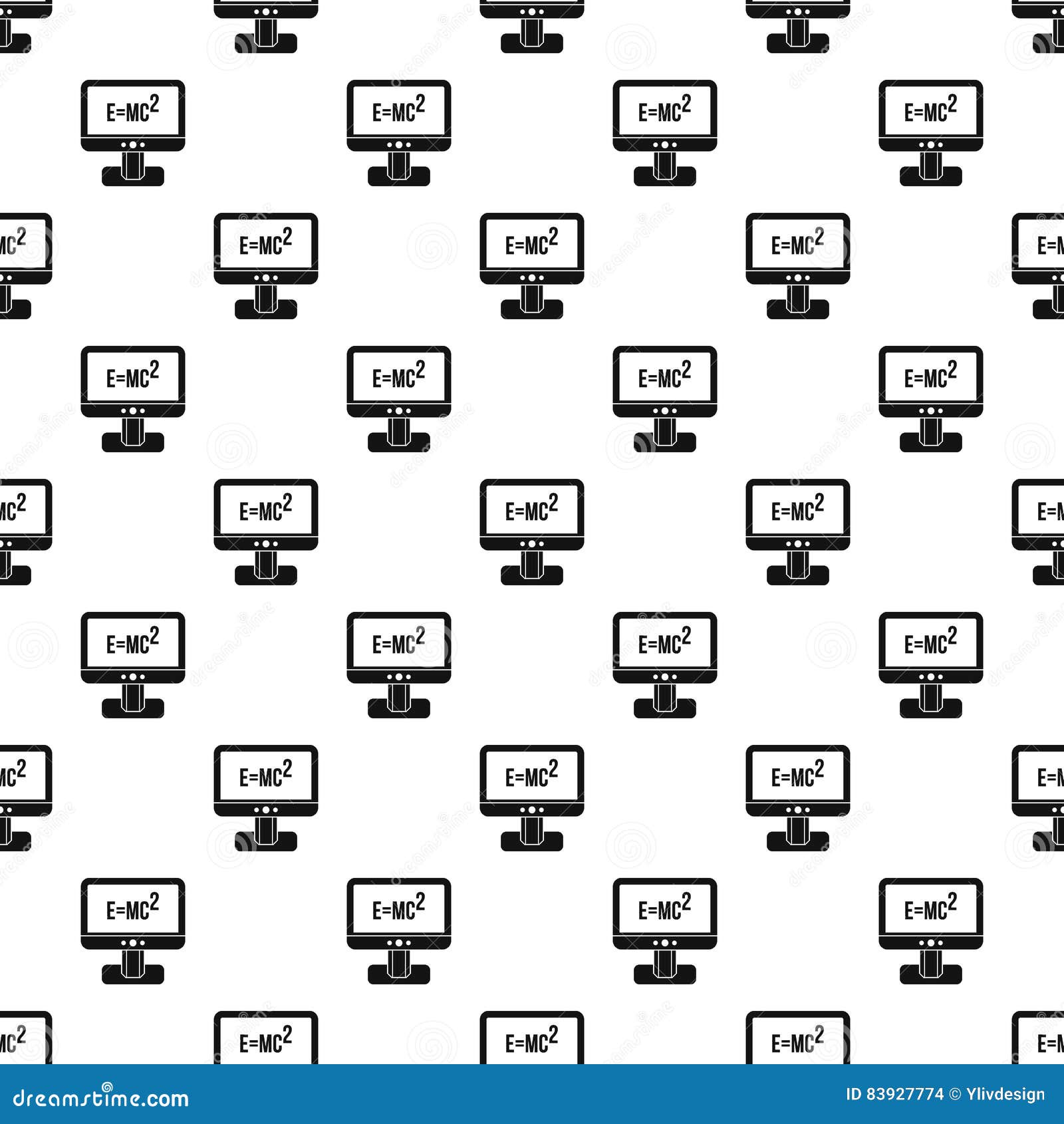 Computer Monitor Pattern, Simple Style Stock Vector - Illustration of ...