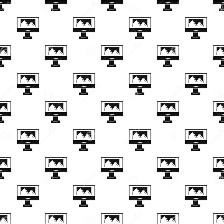 Computer Monitor with Photo on the Screen Pattern Stock Illustration ...