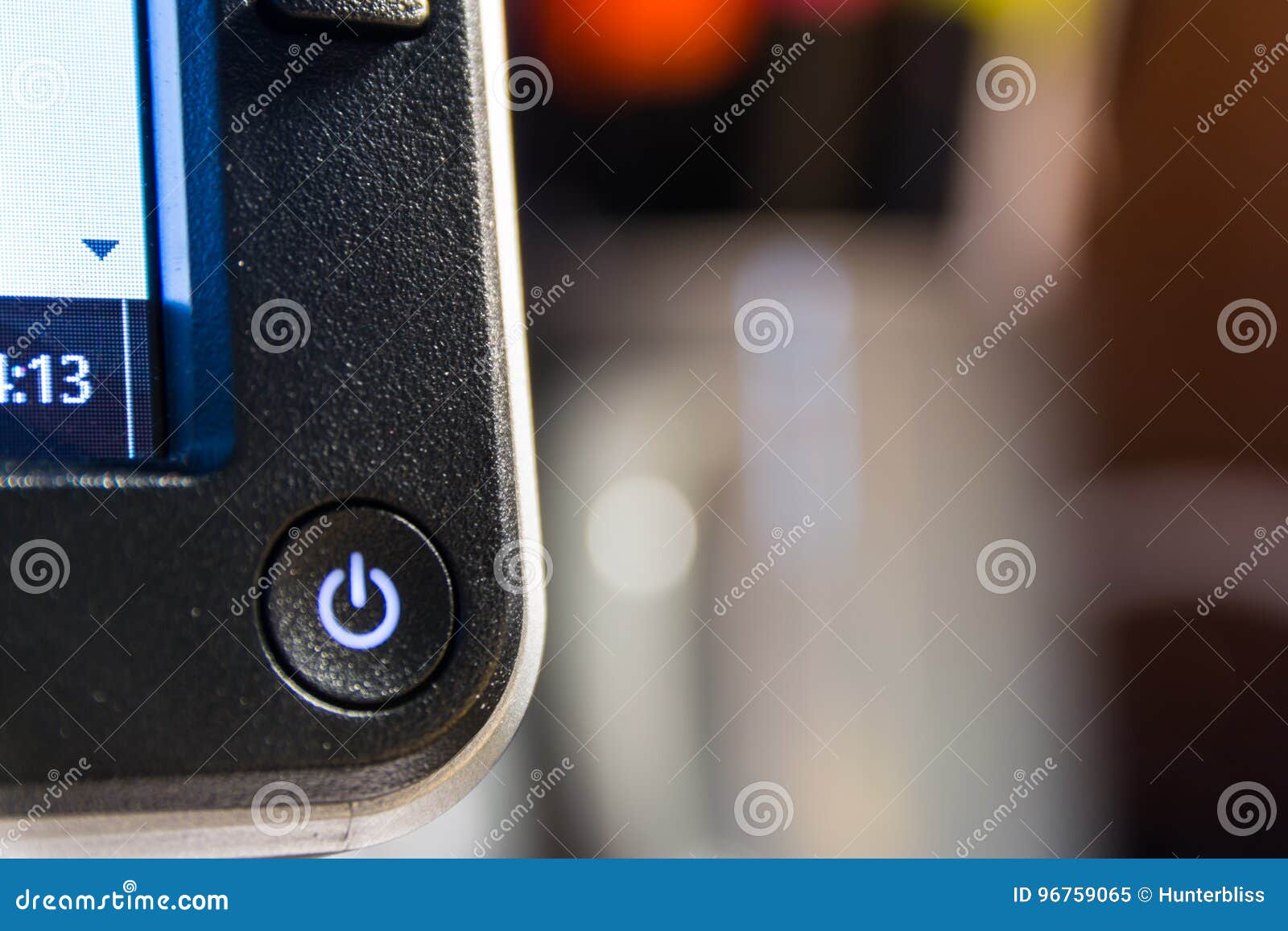 Computer Monitor Power Button Desktop Workspace Depth of Field L Stock ... Computer Monitor Power Button Desktop Workspace Depth of Field L Stock ...