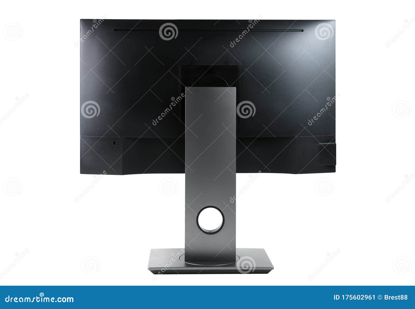 Computer Monitor, Screen Isolated on White Background.Back View Stock ...