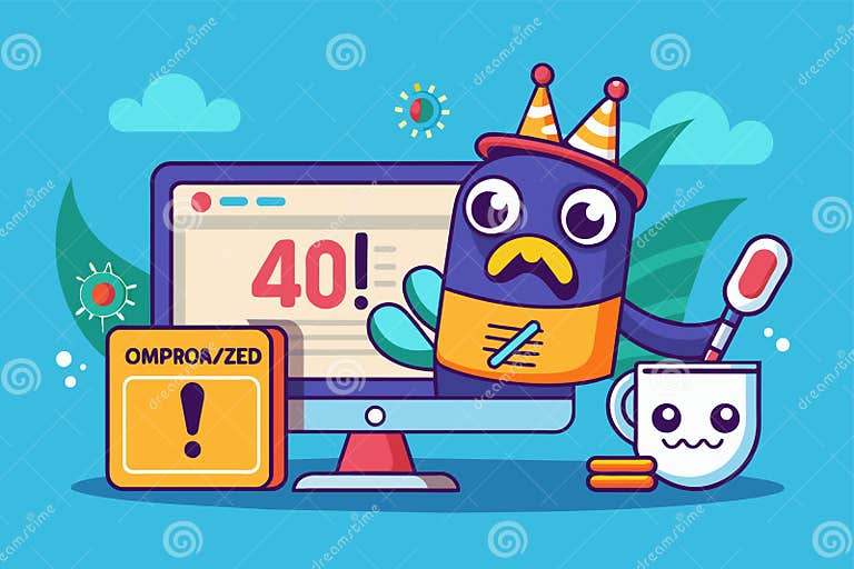 A Computer Monitor Showing a Customizable Cartoon Character ... A Computer Monitor Showing a Customizable Cartoon Character ...