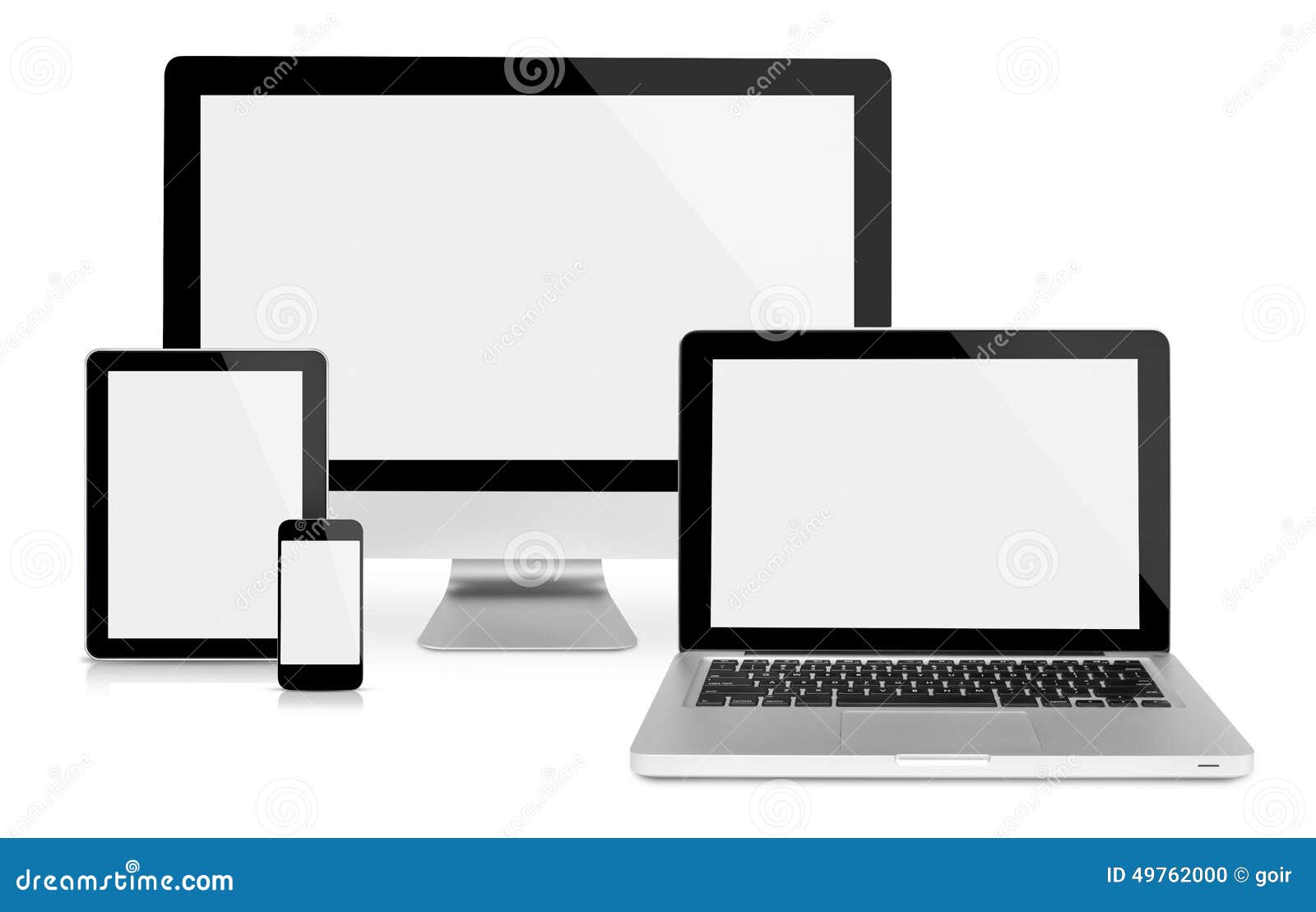 Computer Monitor, Tablet, Laptop and Phone Stock Photo - Image of view ...