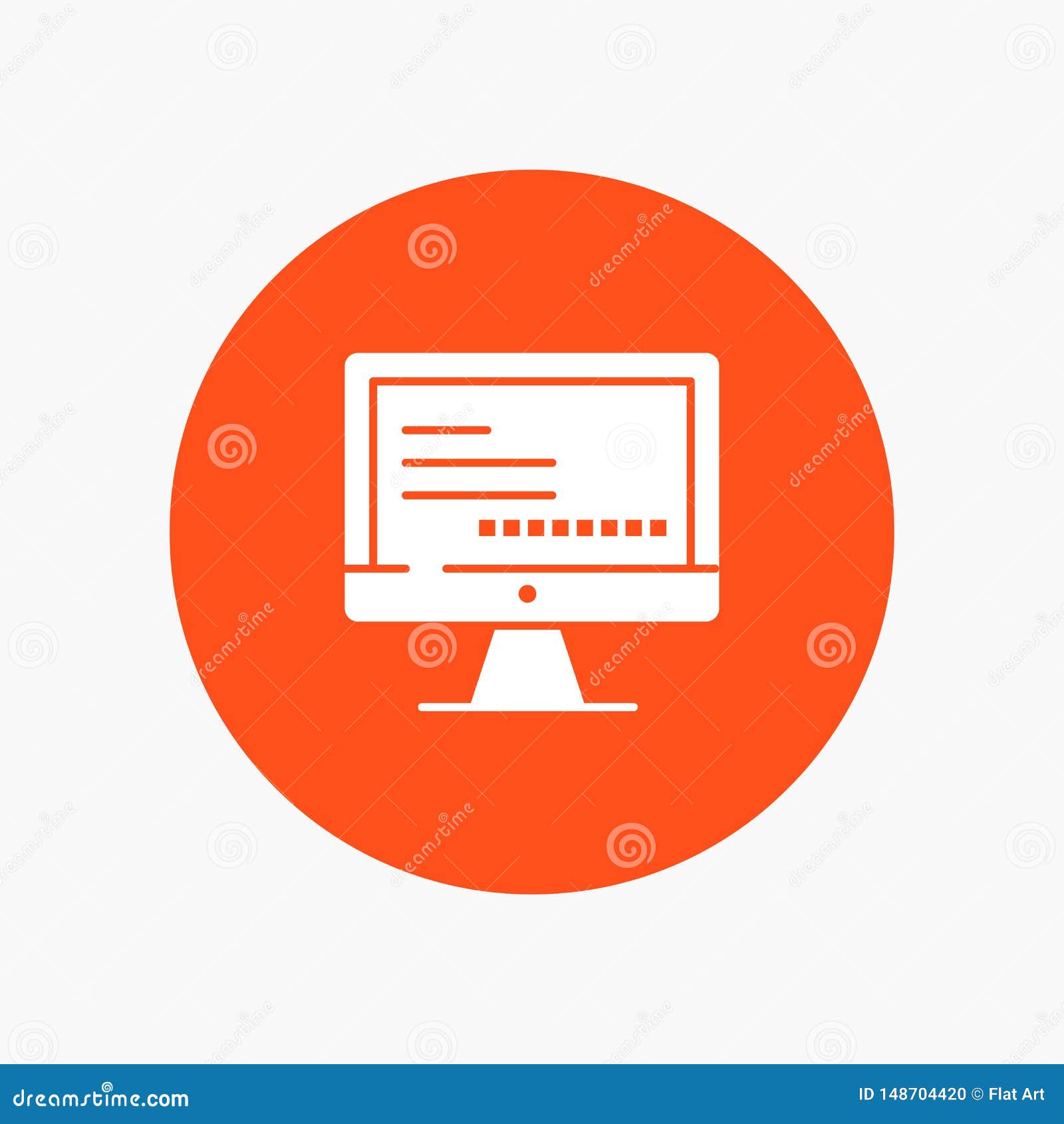 Computer, Monitor, Text, Education White Glyph Icon Stock Vector ...