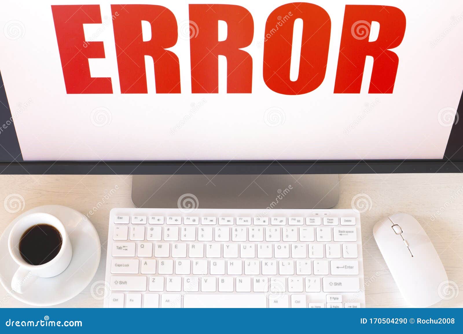 Computer Monitor With The Text `Error` Displayed Keyboard, Mouse ... Computer Monitor With The Text `Error` Displayed Keyboard, Mouse ...