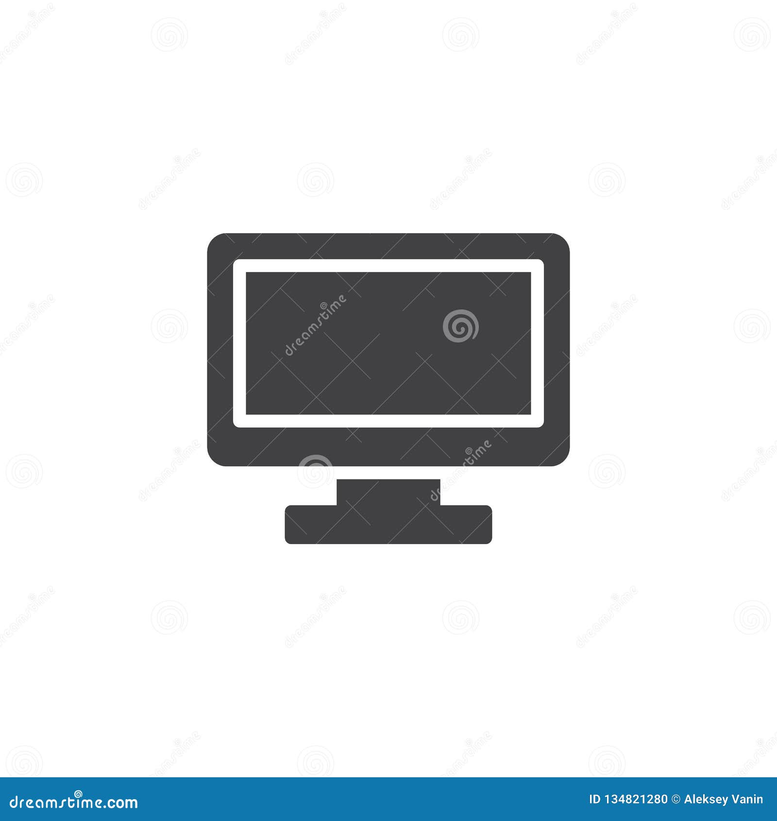 Computer Monitor Vector Icon Stock Vector - Illustration of screen ...