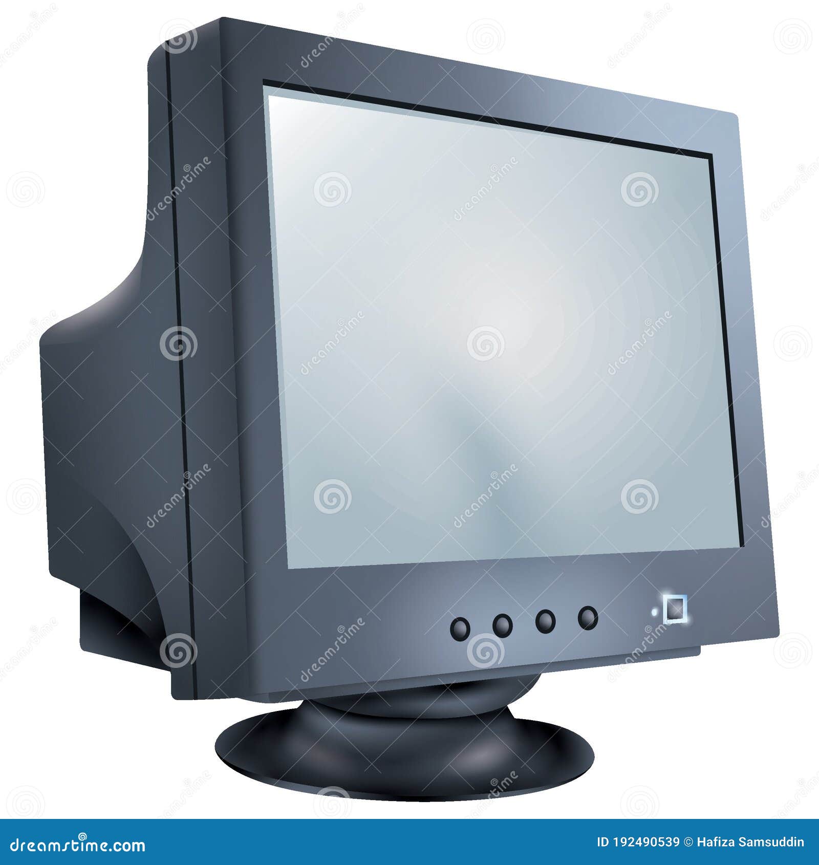 Computer Monitor. Vector Illustration Decorative Design Stock Vector ...