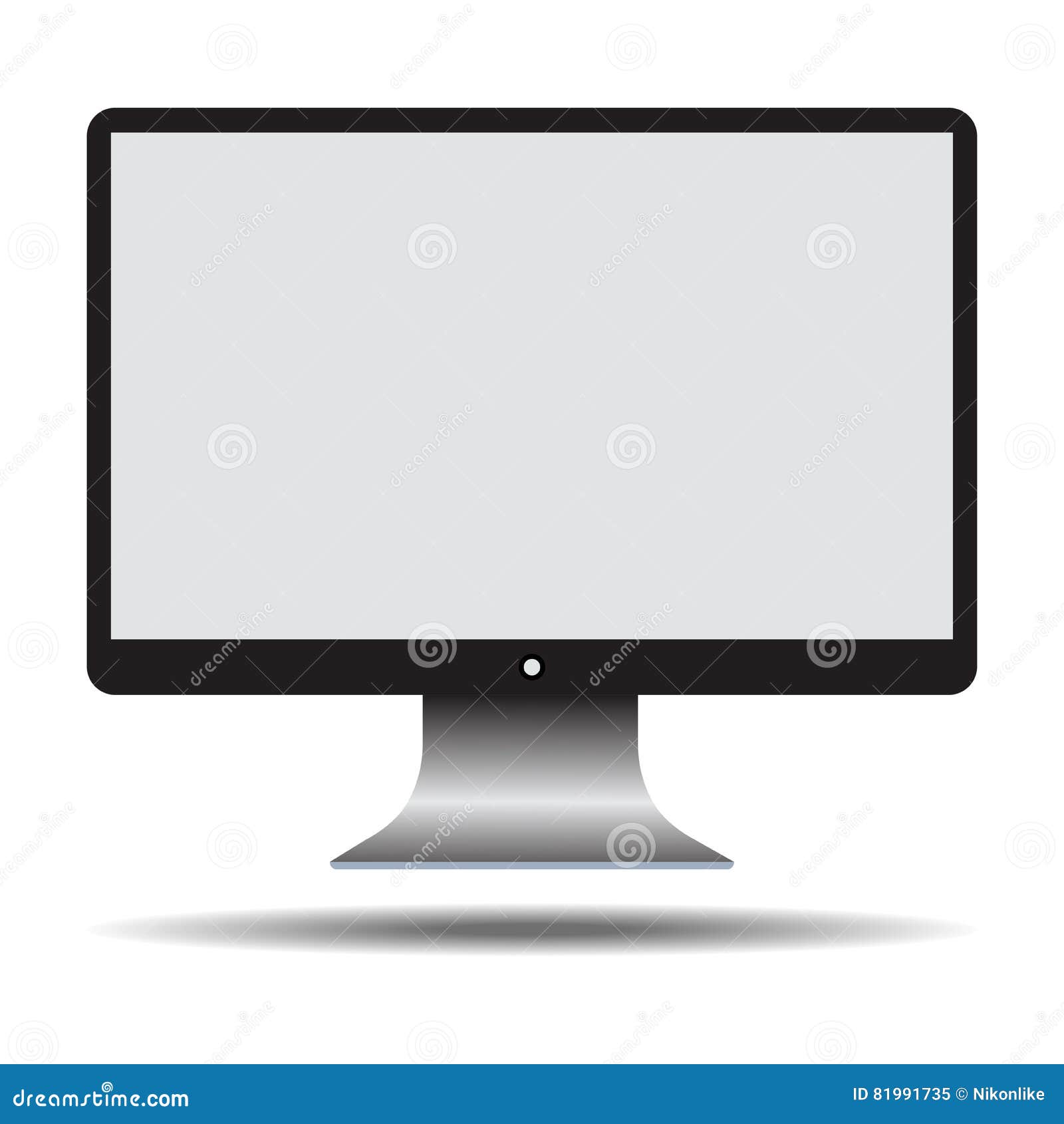 Computer Monitor Vector Illustration. Stock Vector - Illustration of ...