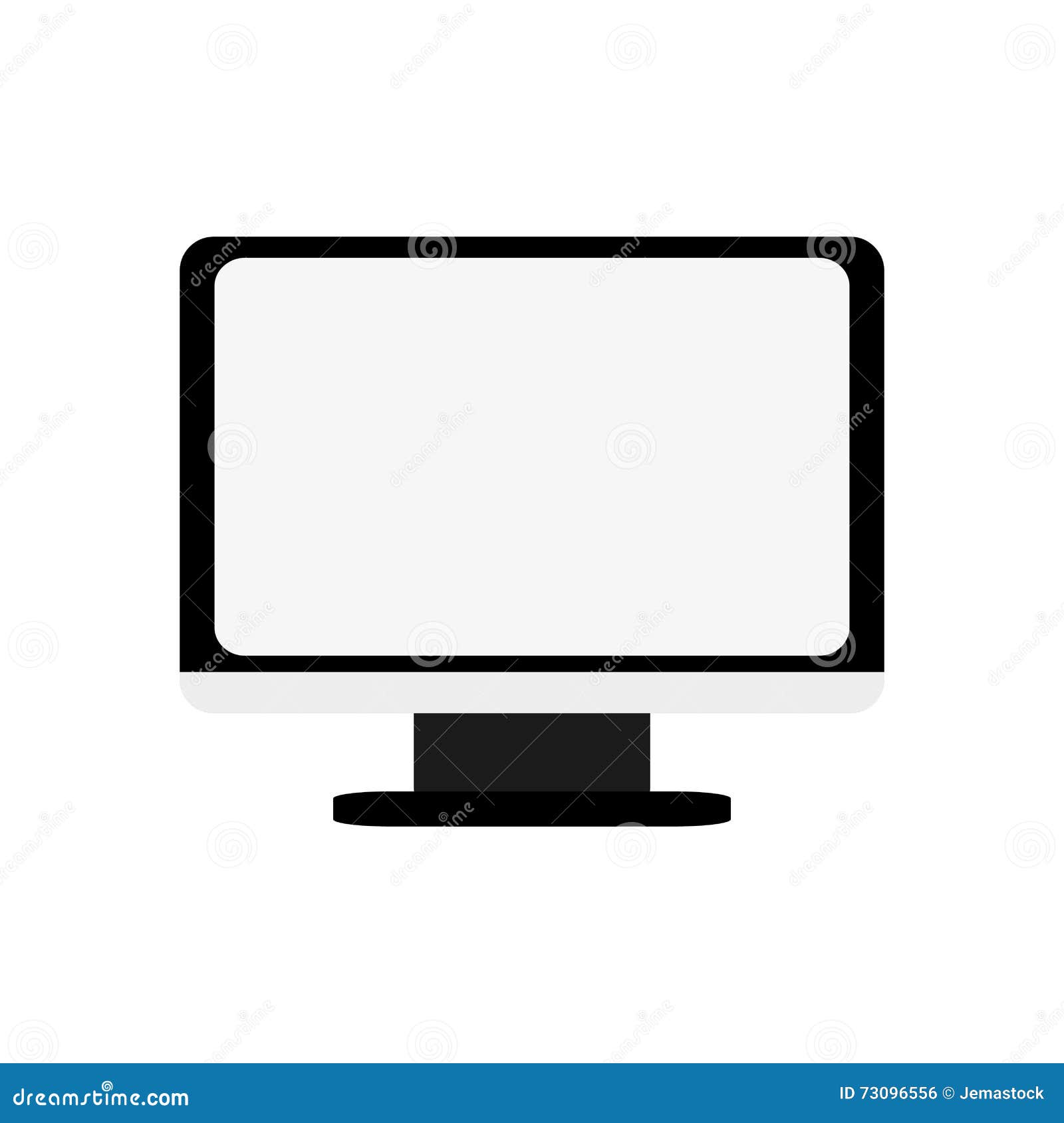 Computer Monitor , Vector Illustration Over White Background Stock ...