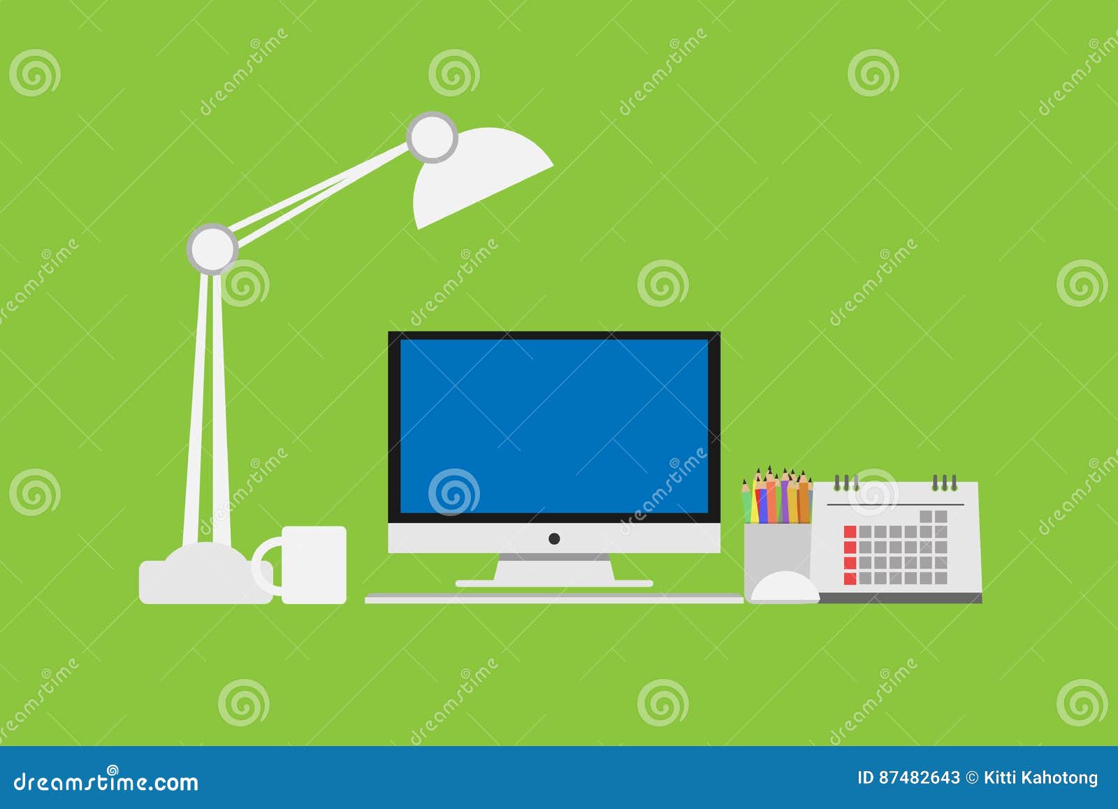 Computer Monitor Vector Monitor Display Stock Illustration ...