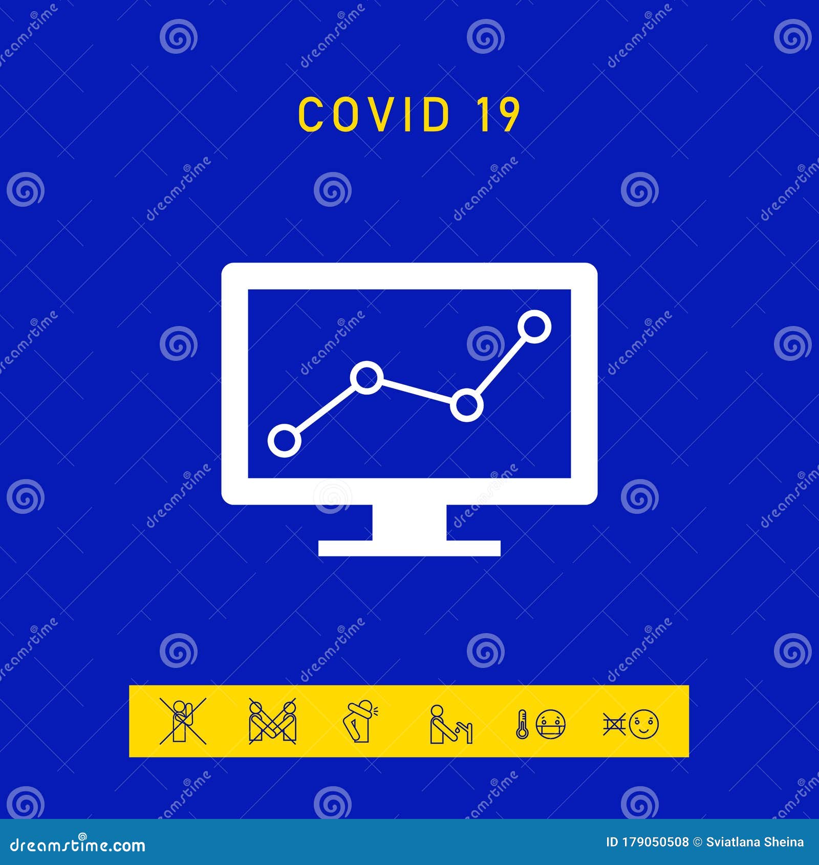 Computer Monitors with Graph. Graphic Elements for Your Design Stock ...