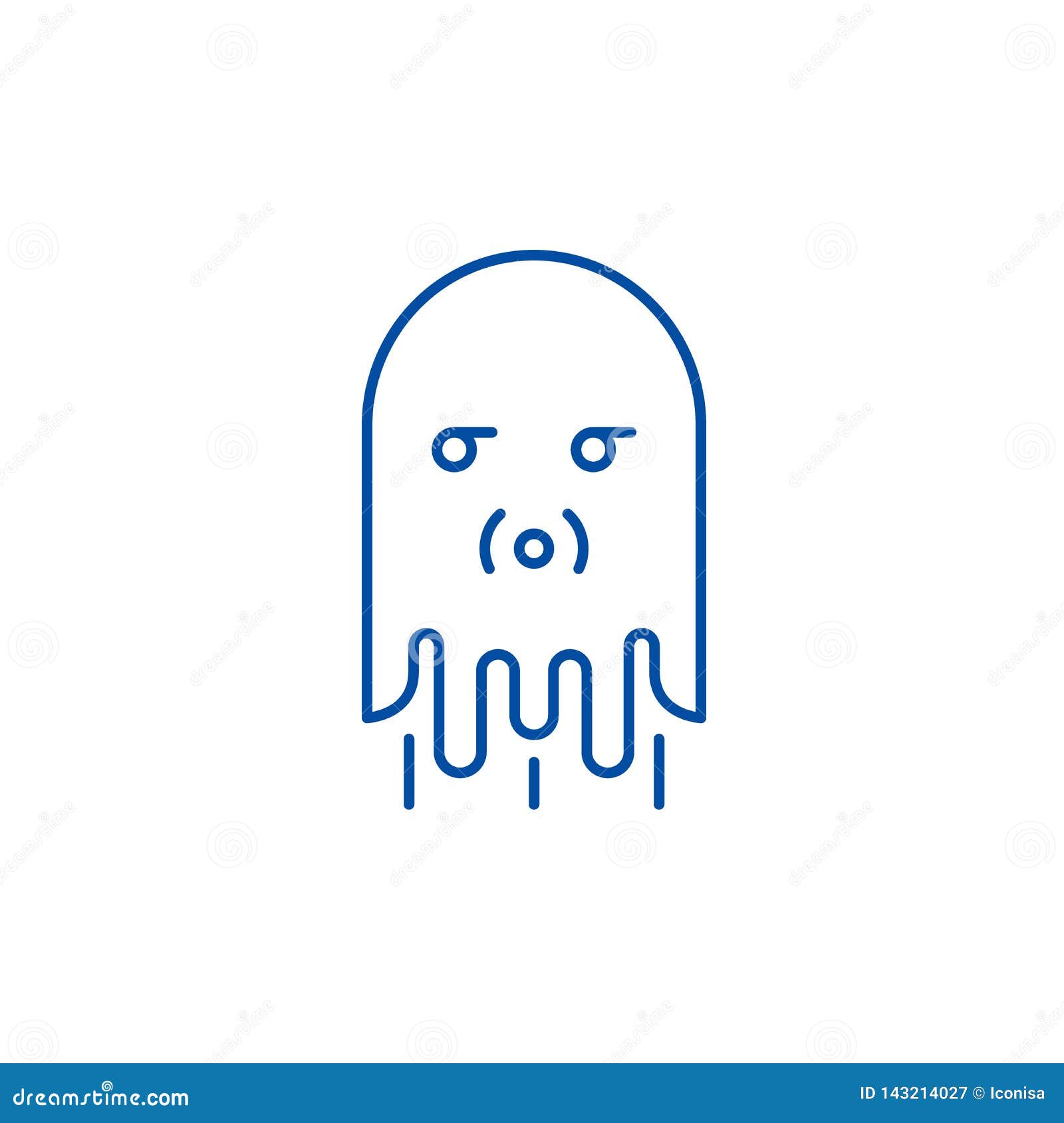 Computer Monster Line Icon Concept. Computer Monster Flat Vector Symbol ...