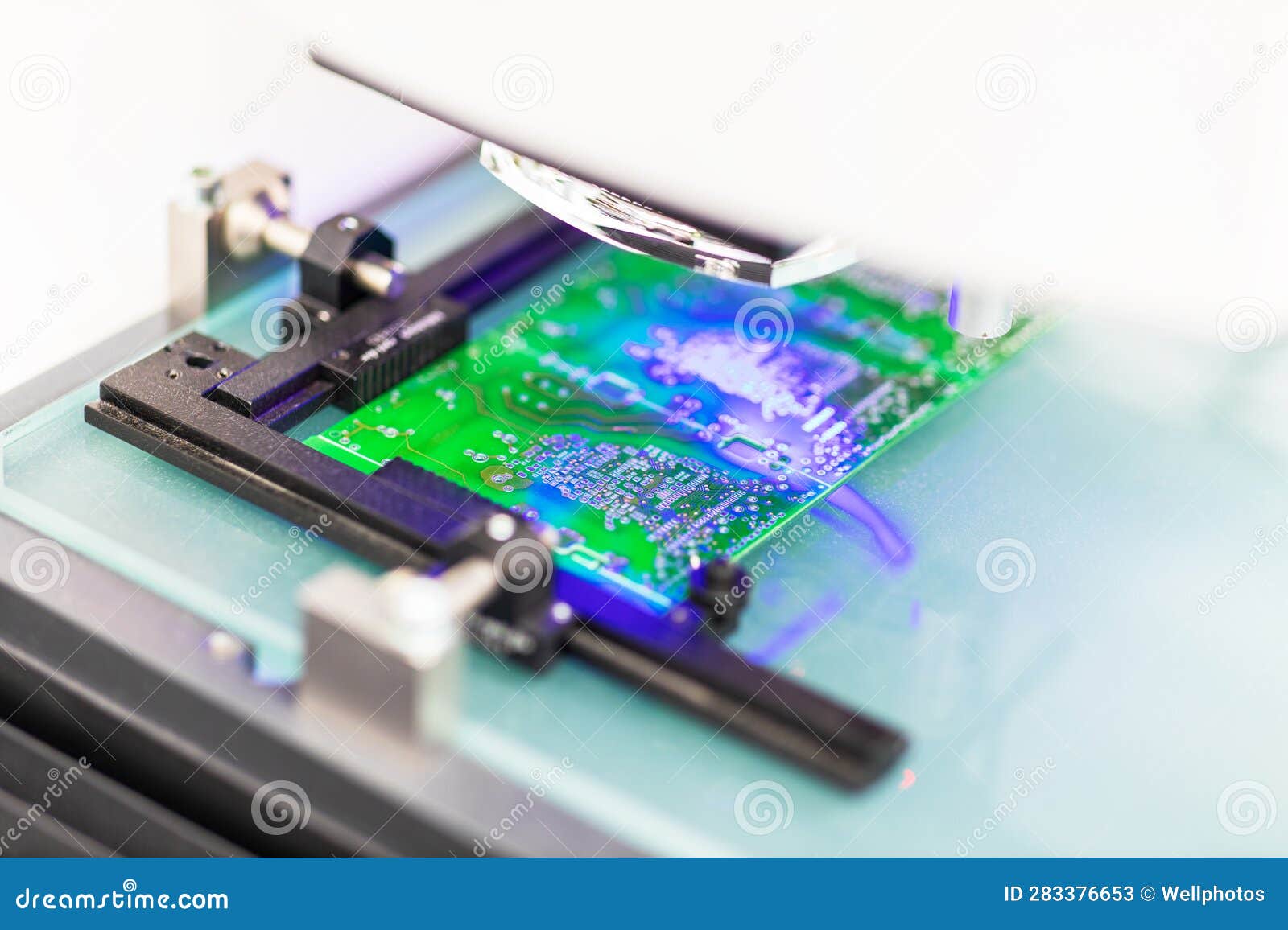 Computer Mother Board Scan Inspection or Control Measurement Stock ...