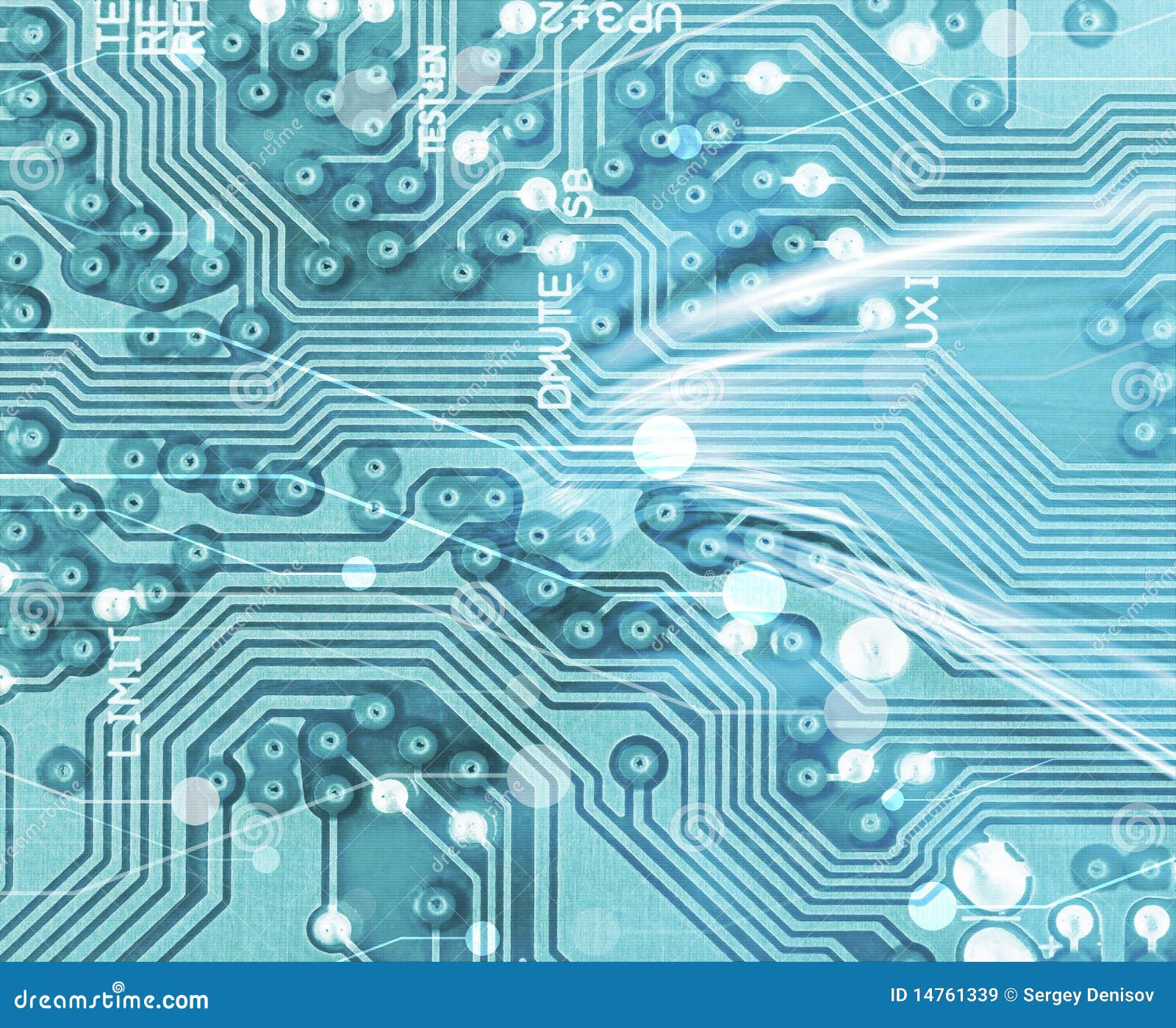 Computer Motherboard Isolated On White Background. Mainboard Or Circuit ...