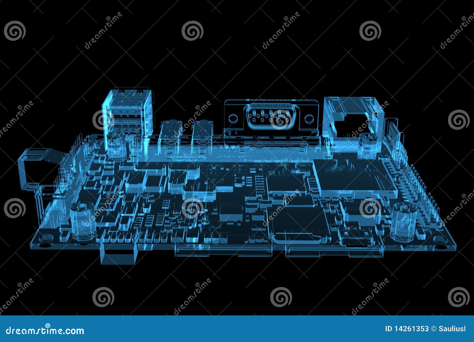 Computer Motherboard On A Green Background Royalty-Free Stock Photo ...
