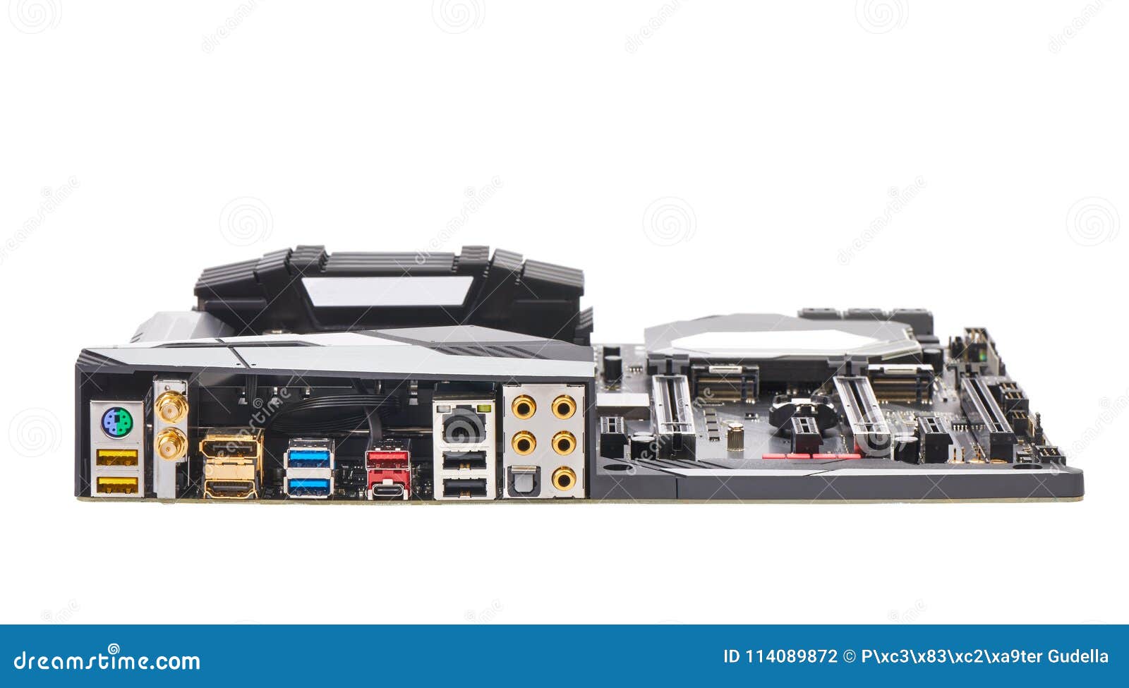 Computer Motherboard Back Side Stock Photo - Image of electronics ...