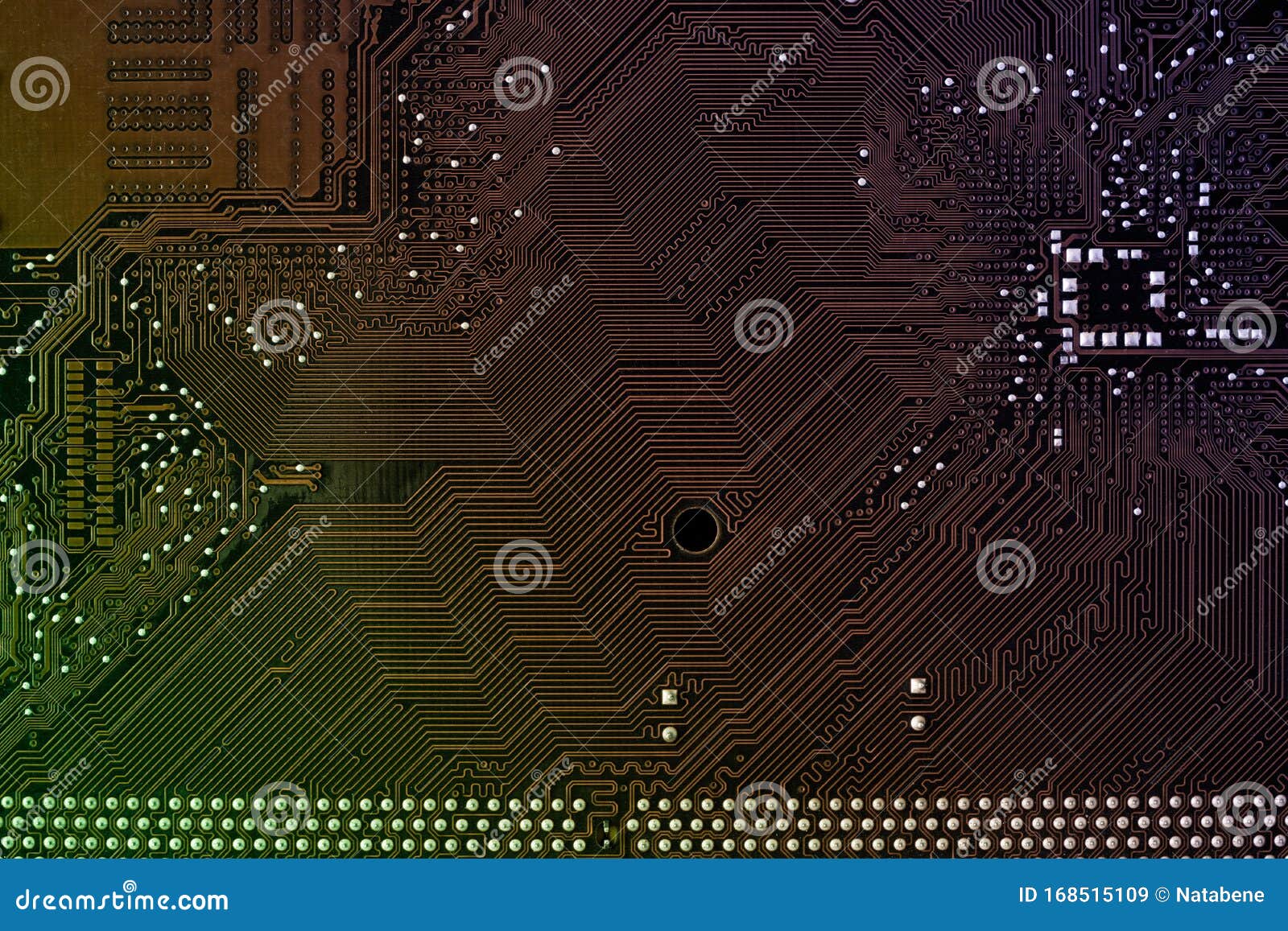 Computer Motherboard Background with Blur Neon Multicolor Glow, Pc ...